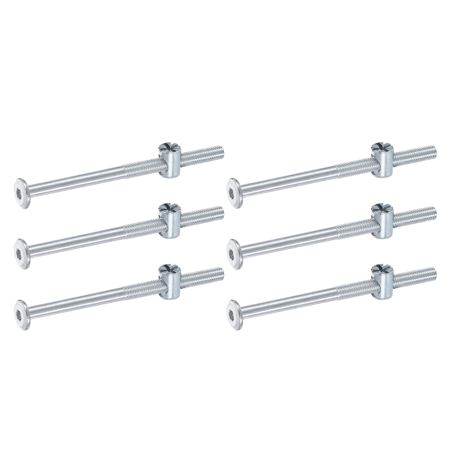 Uxcell 6 Pack Bed Frame Bolts, M6 x 90mm Hex Socket Head Screws Bolts ...