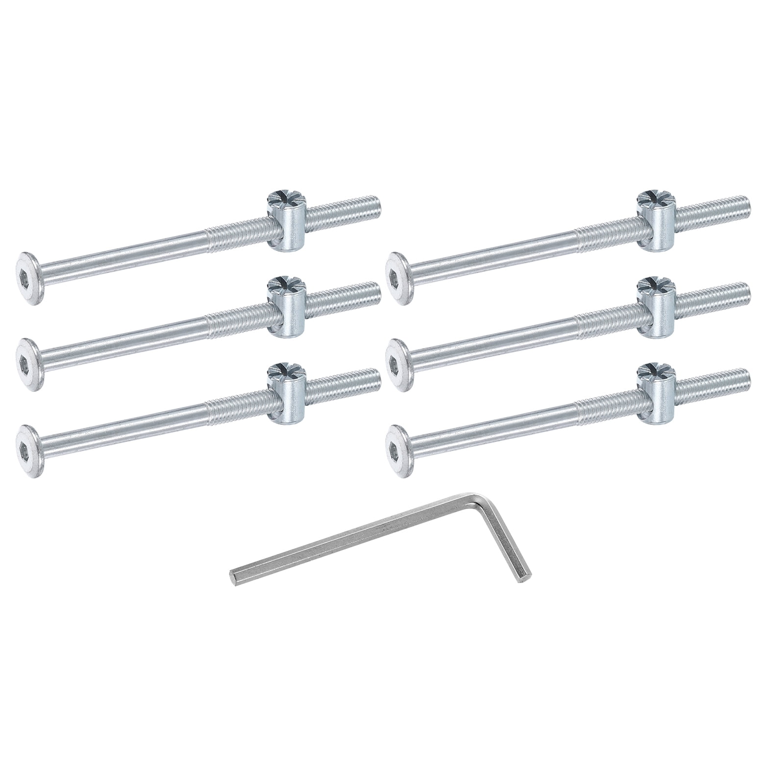 Uxcell 6 Pack Bed Frame Bolts, M6 x 90mm Hex Socket Head Screws Bolts ...