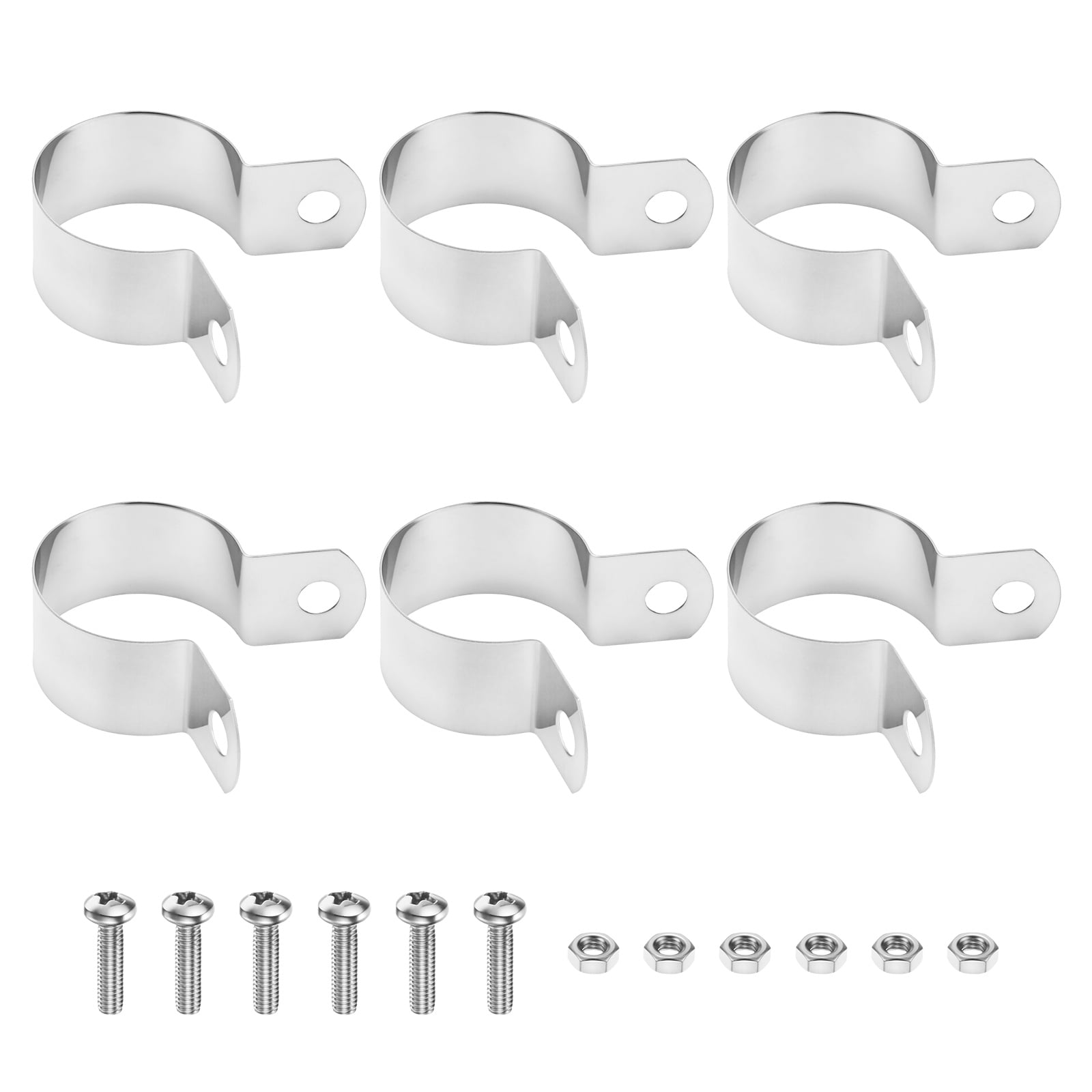Uxcell 6-Pack Brace Bands Chain Link Fence Parts, 1 Inch Galvanized ...