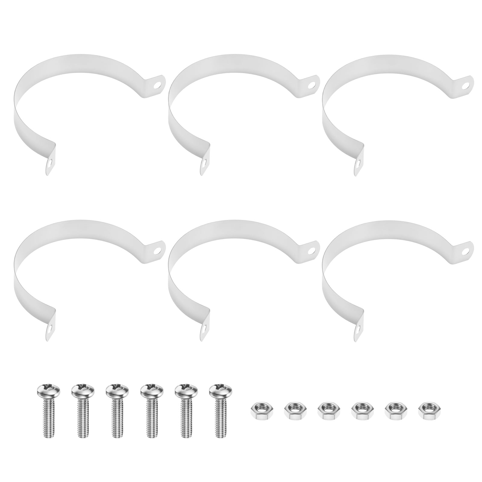 Uxcell 6-Pack Brace Bands Chain Link Fence Parts, 2-3/8 Inch Galvanized ...