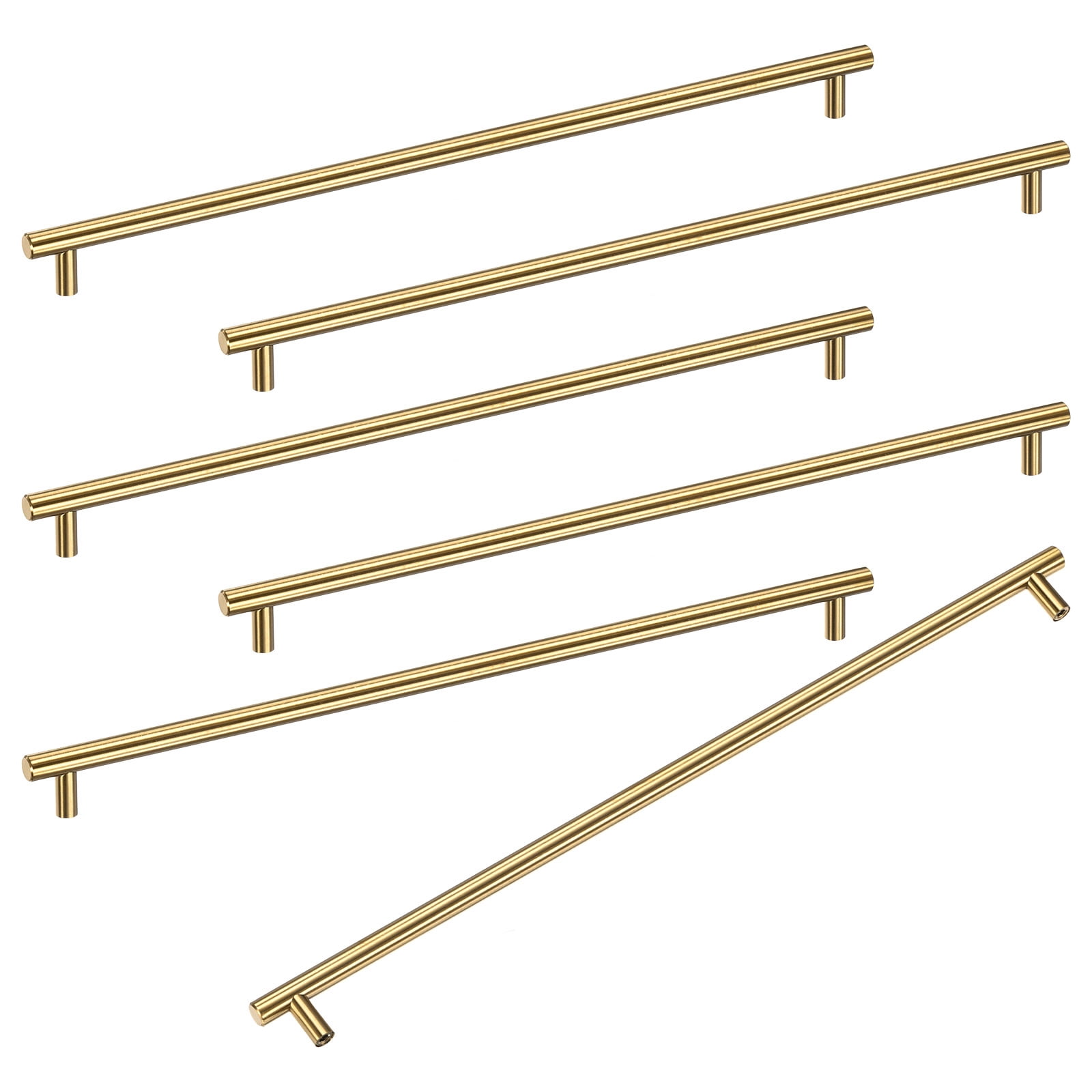 Uxcell 6-Pack Cabinet Pulls Knobs, 15.7" Modern Stainless Steel T Bar ...