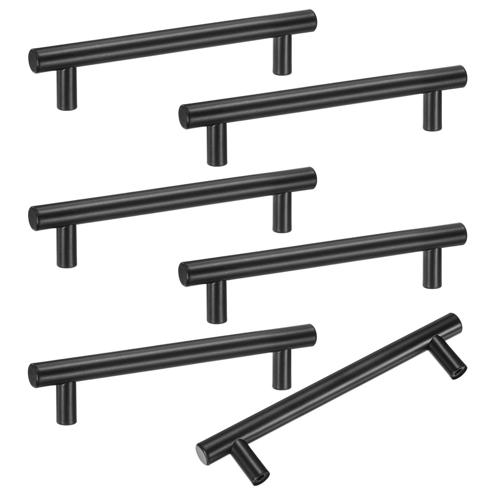 Uxcell 6-Pack Cabinet Pulls Knobs, 6" Modern Stainless Steel T Bar ...