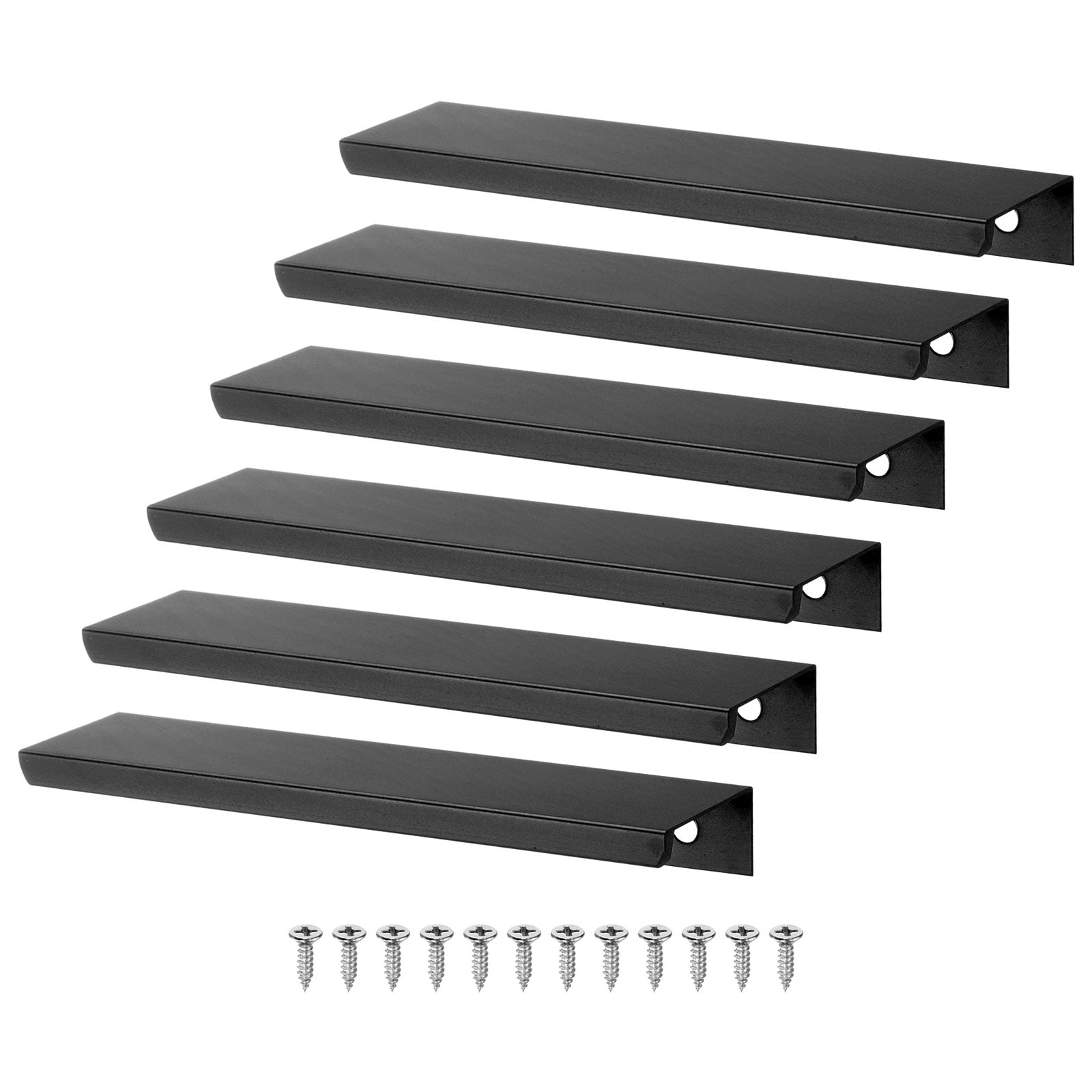 Uxcell 6-Pack Cabinets Drawers Edge Pulls, 4.72" Aluminum Drawer Edge ...