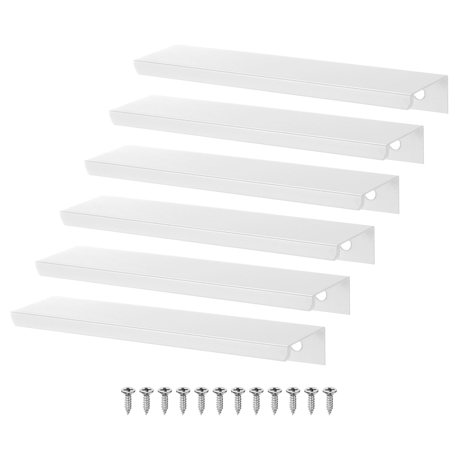 Uxcell 6-Pack Cabinets Drawers Edge Pulls, 4.72" Aluminum Drawer Edge ...
