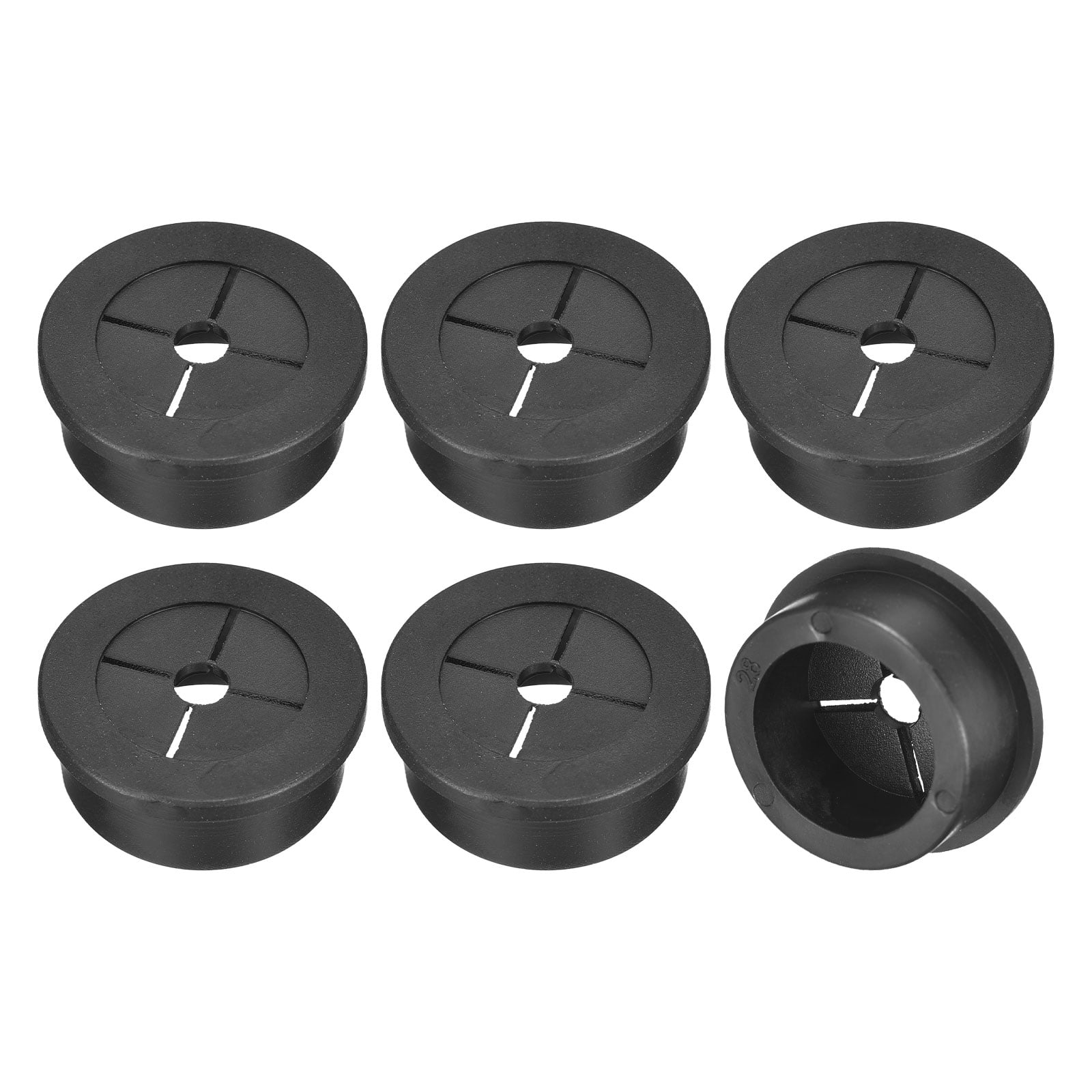 Uxcell 6 Pack Cable Cord Grommet, 1-1/8 Inch Desk Grommet Flexible ...