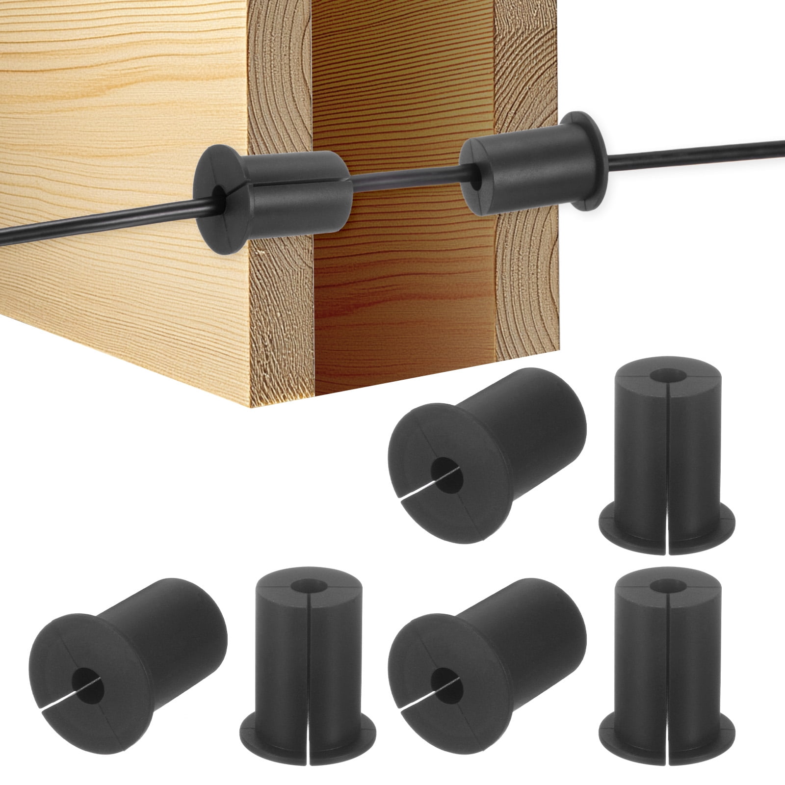 Uxcell 6-Pack Cable Routing Kit, 1 Inch Wall Hole Silicone Feed Through ...