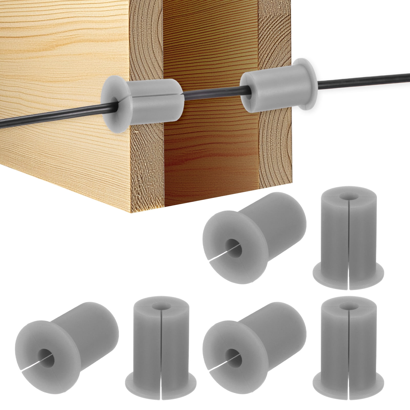 Uxcell 6-Pack Cable Routing Kit, 1 Inch Wall Hole Silicone Feed Through ...