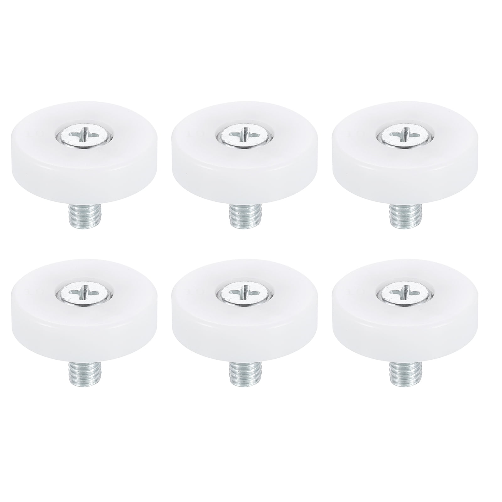 Uxcell 6 Pack Drawer Rollers, 25mm Plastic Drawer Pulley Sliding ...