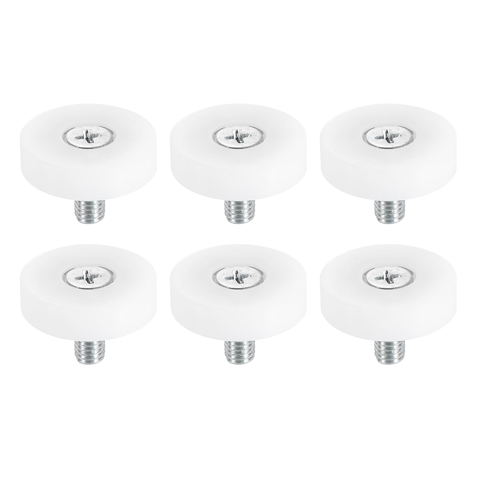 Uxcell 6 Pack Drawer Rollers, 26mm Plastic Drawer Pulley Sliding ...