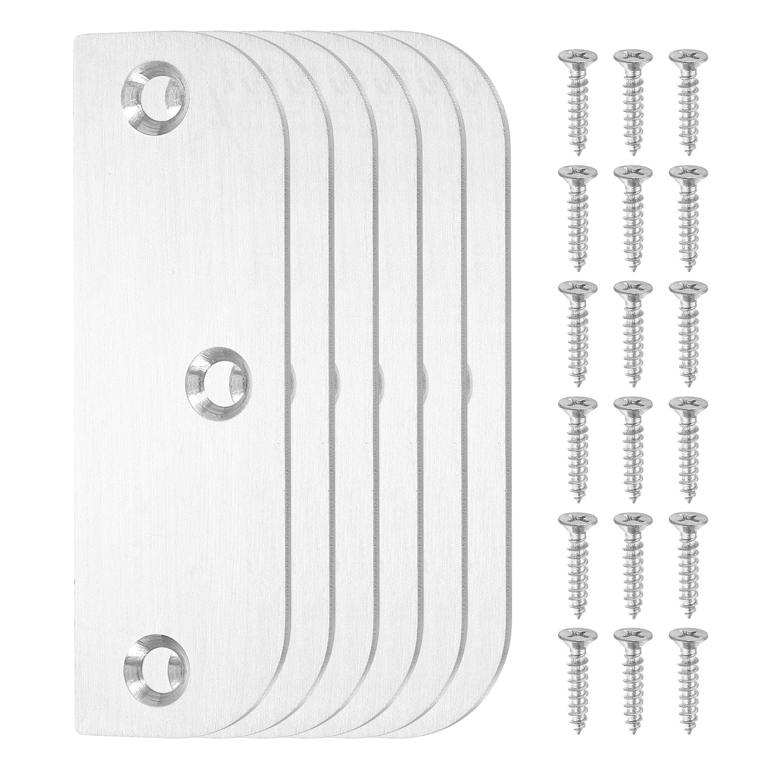 Uxcell 6 Pack Hinge Filler Plates, 3.5 Inch with 5/8 Inch Stainless ...