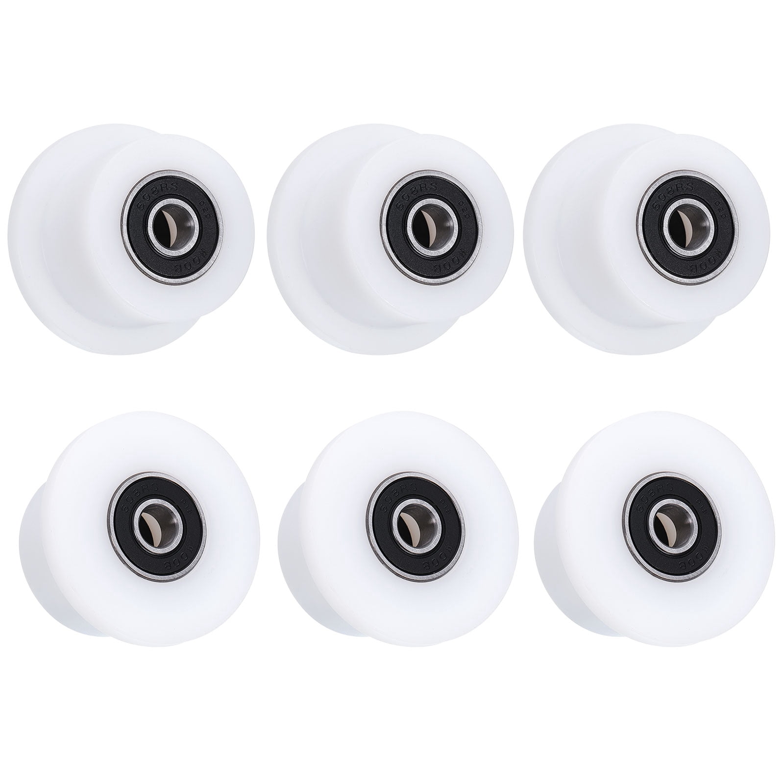 Uxcell 6 Pack Nylon Machined Wheels/Rollers Gym Replacement Wheels Fits ...