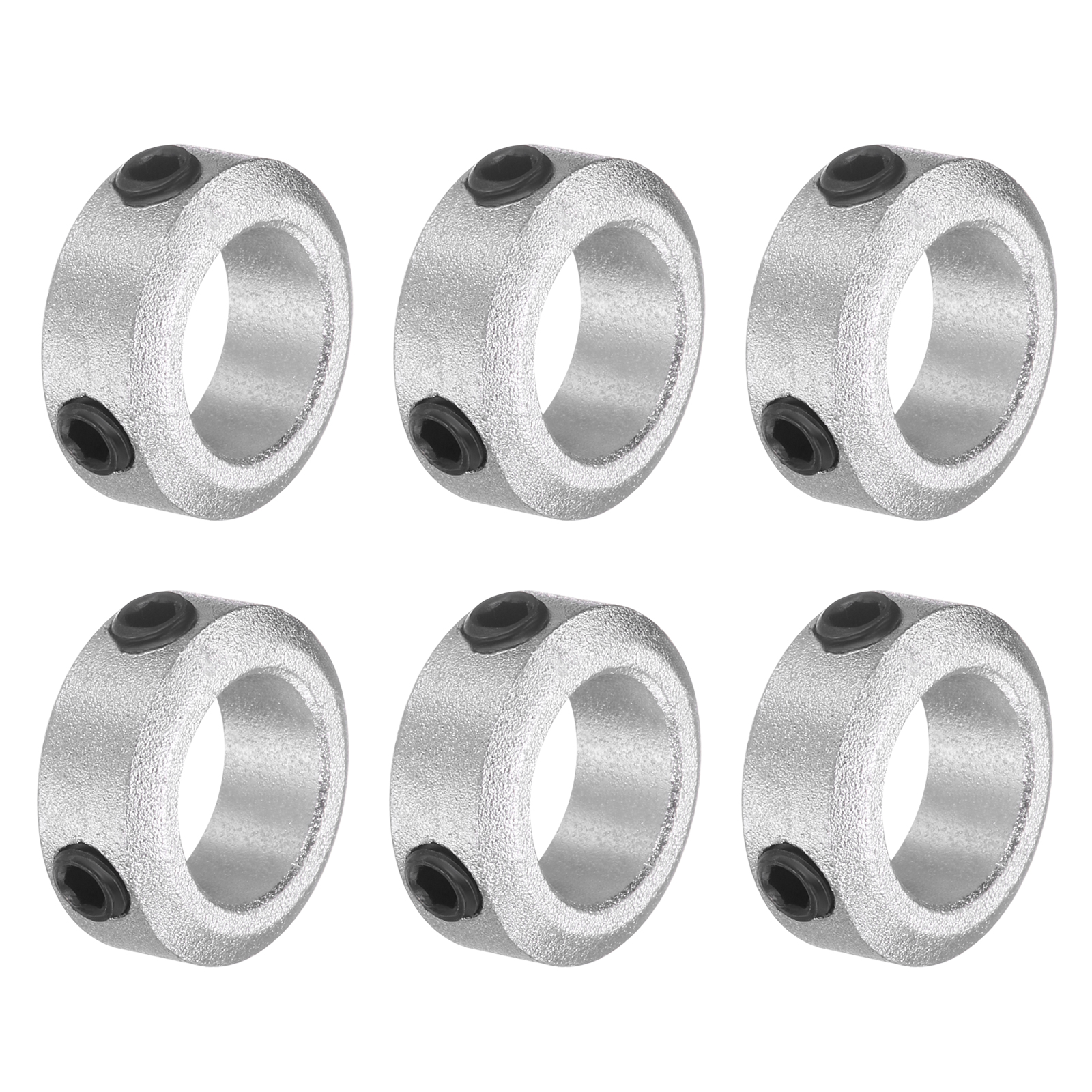 Uxcell 6 Pack Set-Screw Collars 10mm Bore, Aluminum Alloy Shaft Collars ...