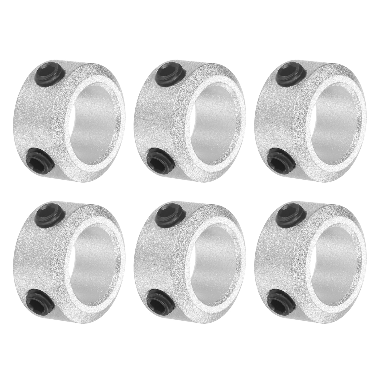 Uxcell 6 Pack Set-Screw Collars 10mm Bore, Aluminum Alloy Shaft Collars ...