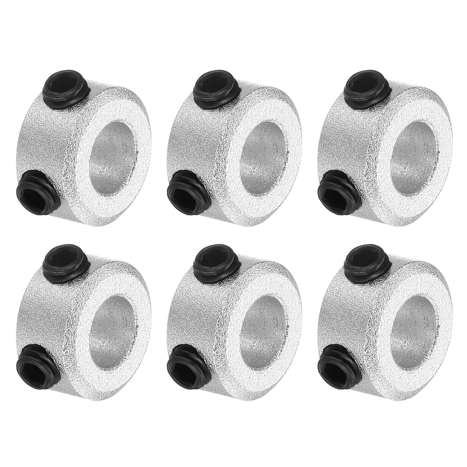Uxcell 6 Pack Set-Screw Collars 6mm Bore, Aluminum Alloy Shaft Collars ...