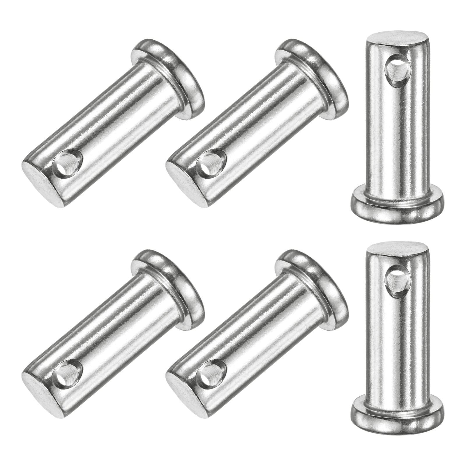 Uxcell 6-Pack Single Hole Clevis Pins, M10 x 20mm 304 Stainless Steel Flat Head Clevis Pins Link ...