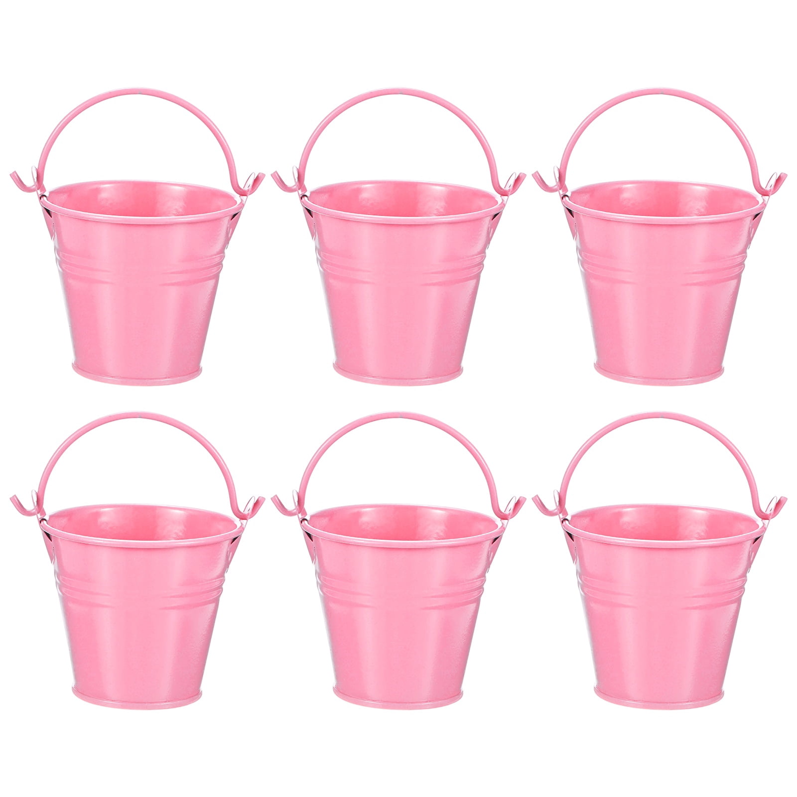 Uxcell 6-Pack Small Metal Bucket with Handle, 2.4 x 2.2 Inch Iron Mini ...
