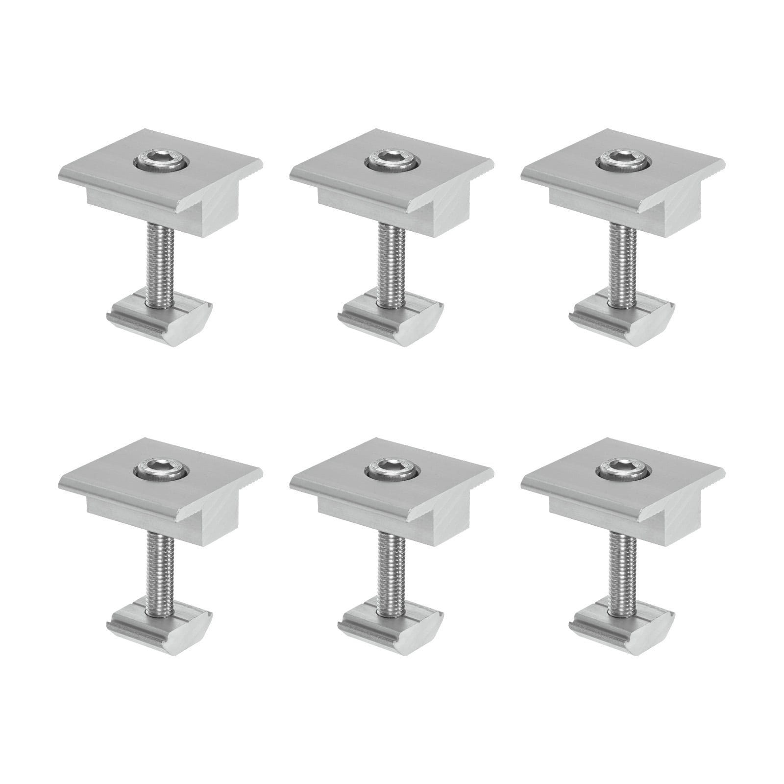 Uxcell 6-Pack Solar Panel Mount Mid Clamps 35mm T Center Clips ...