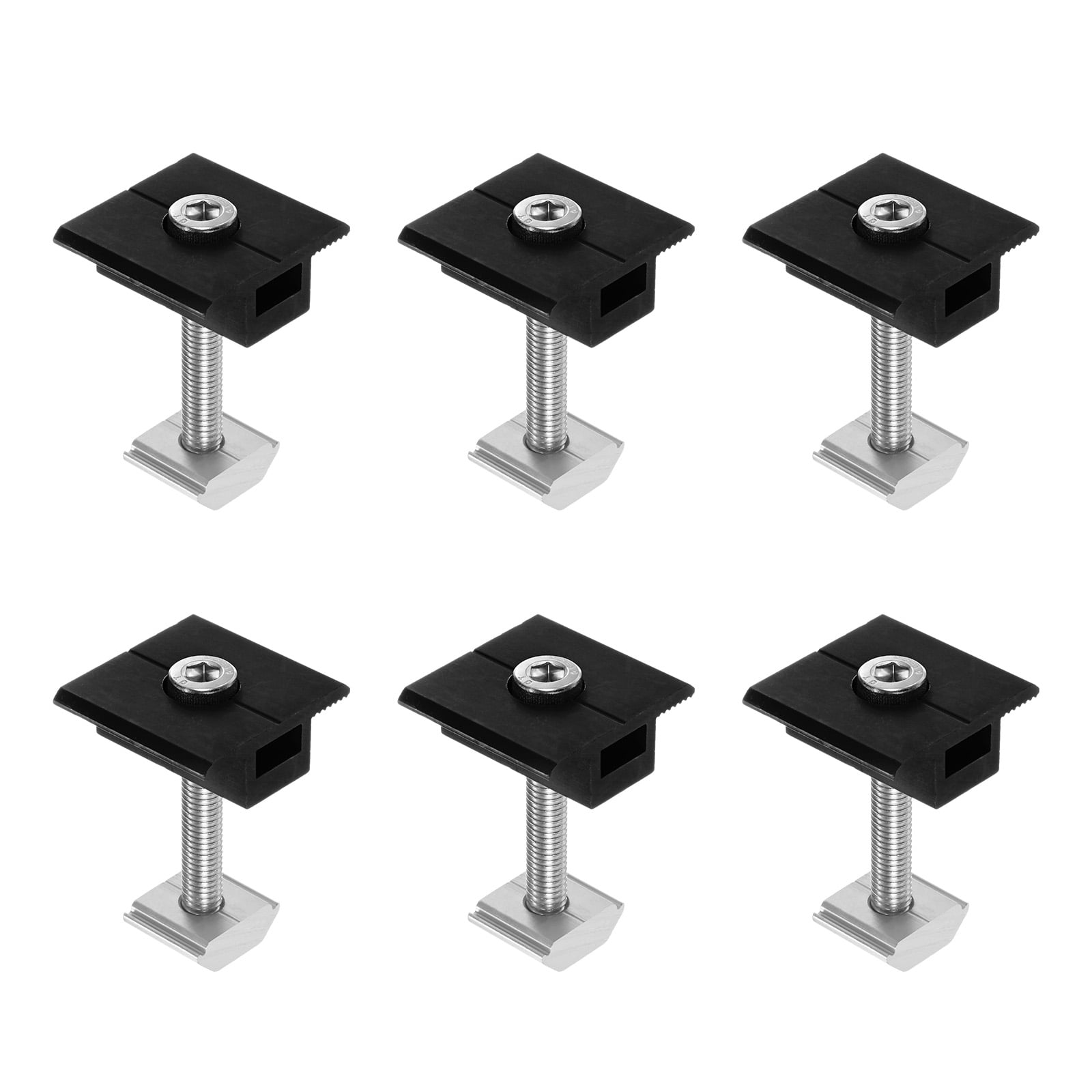 Uxcell 6-Pack Solar Panel Mount Mid Clamps 40mm T Center Clips ...