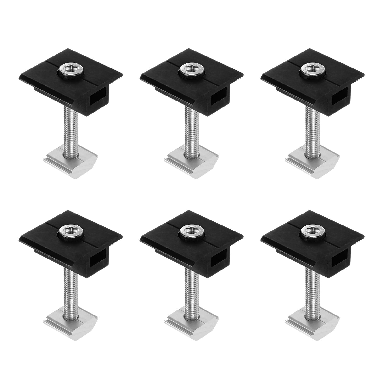 Uxcell 6-Pack Solar Panel Mount Mid Clamps 45mm T Center Clips ...