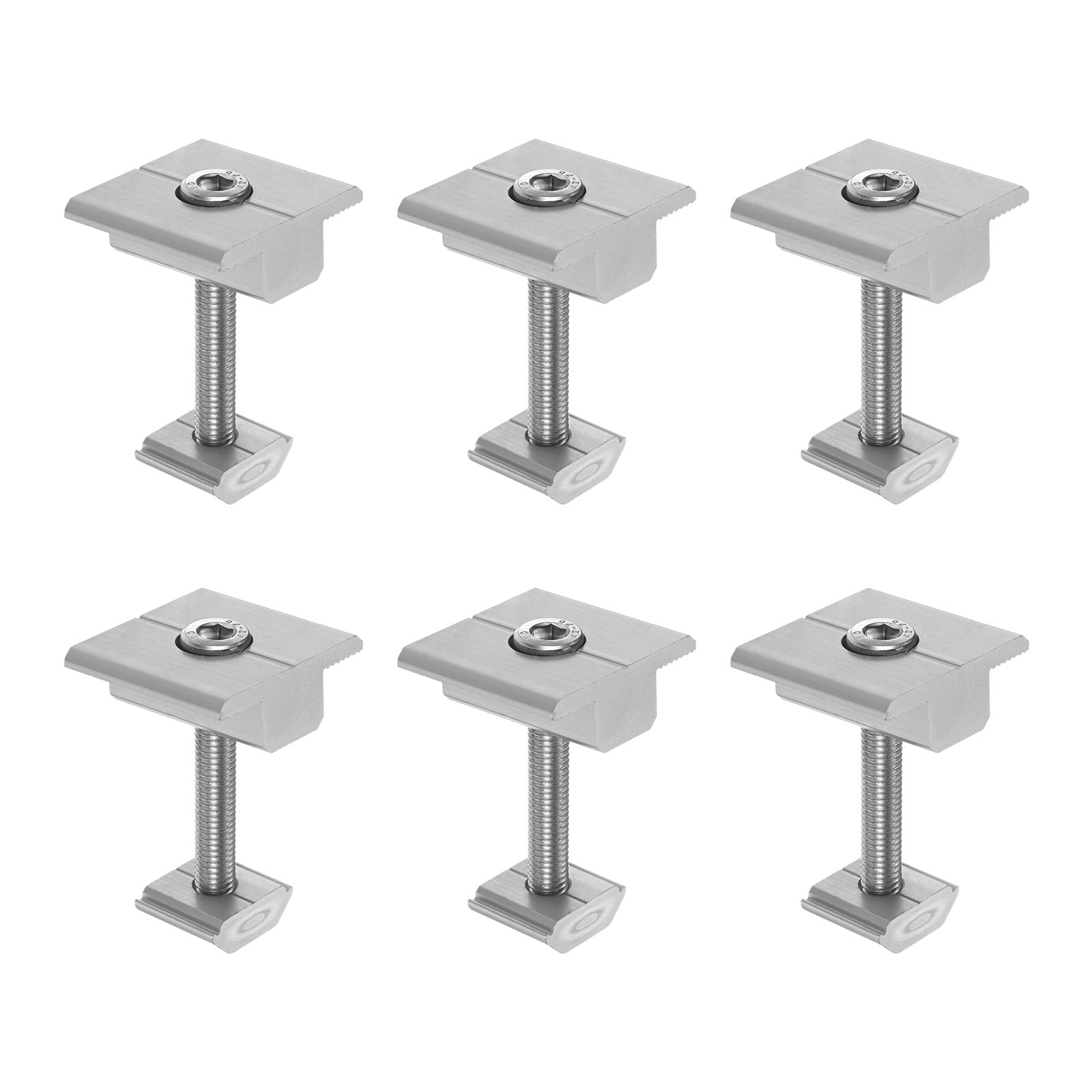 Uxcell 6-Pack Solar Panel Mount Mid Clamps 45mm T Center Clips ...