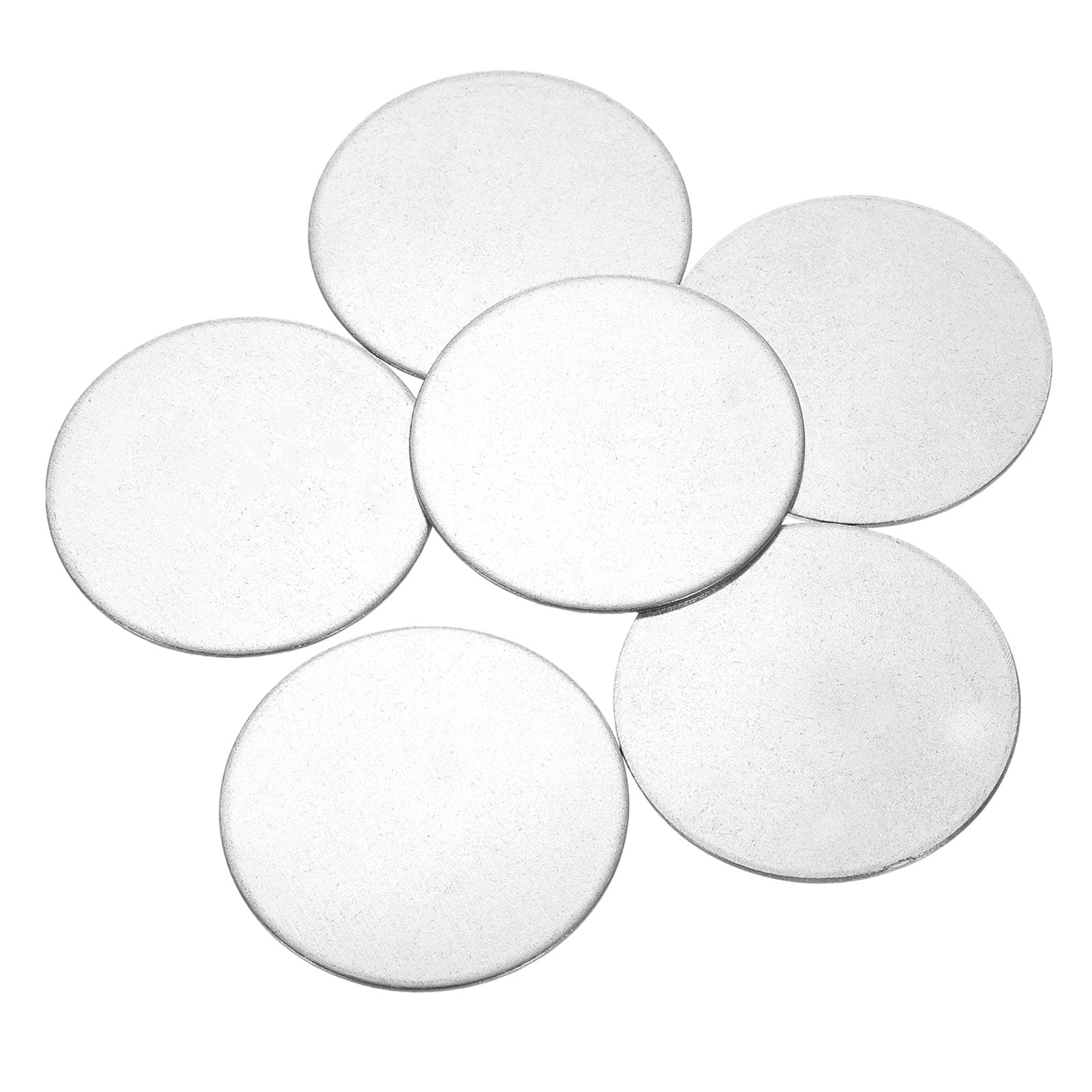 Uxcell 6 Pack Stainless Steel Disc, 1 31/32"(50mm) Dia 0.05"(1.3mm ...