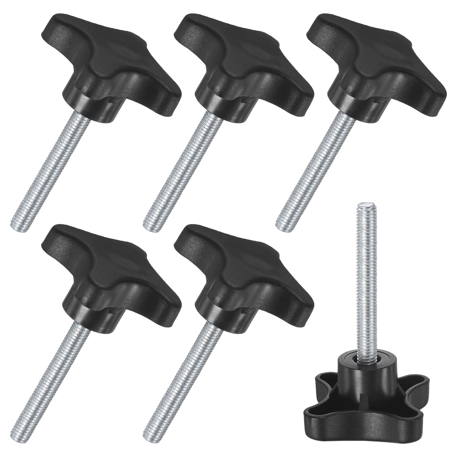Uxcell 6-Pack Star Clamping Knobs, M8x60mm Hand Tightening Screws ...