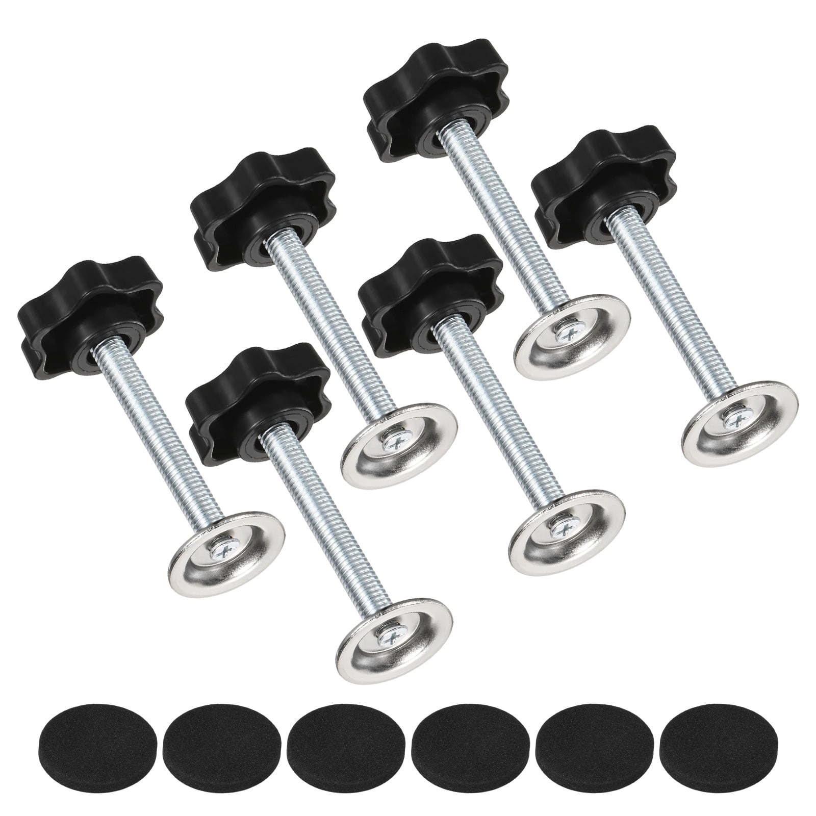 Uxcell 6-Pack Star Handle Hand Screws, M8x55mm Thread Star Clamping ...