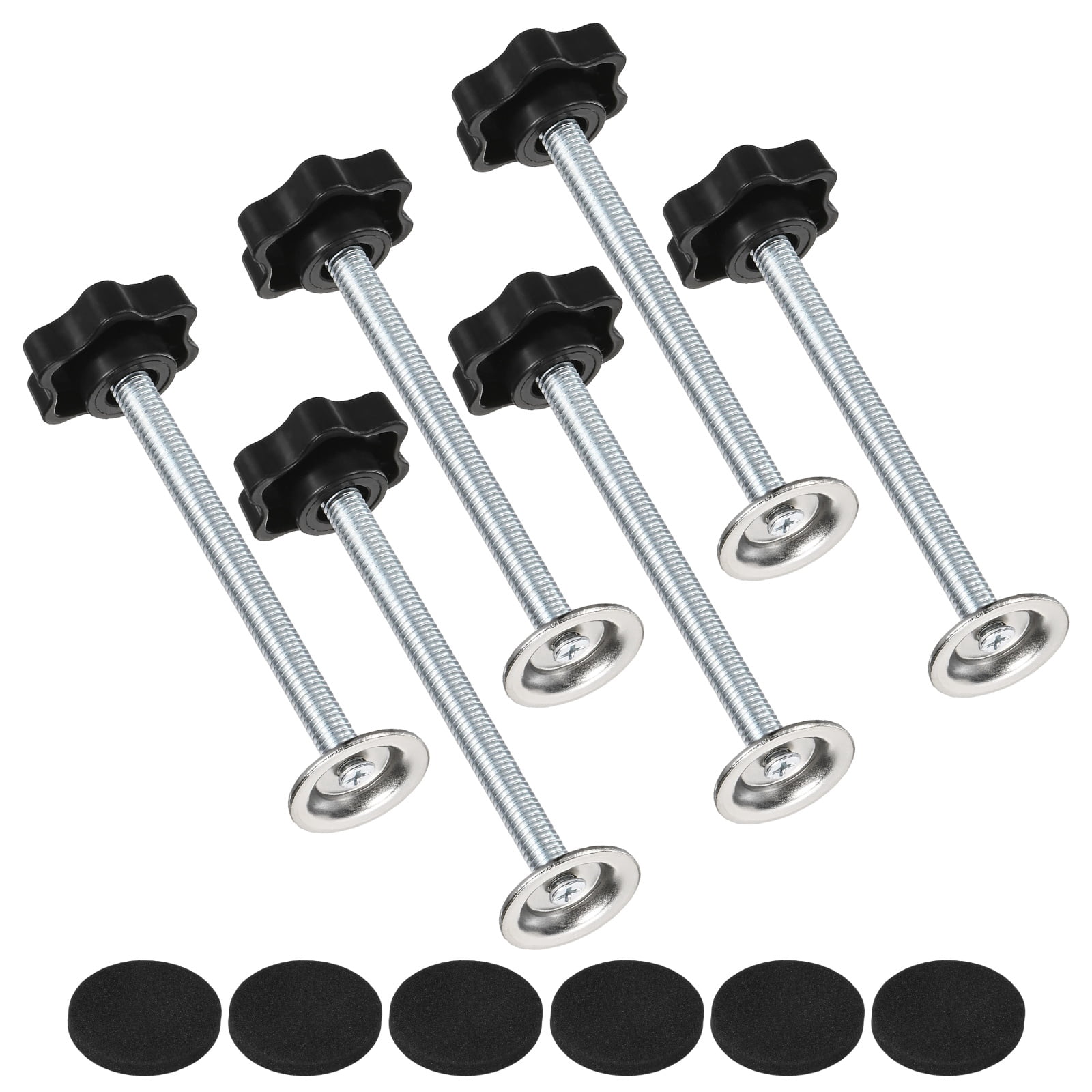 Uxcell 6-Pack Star Handle Hand Screws, M8x90mm Thread Star Clamping ...