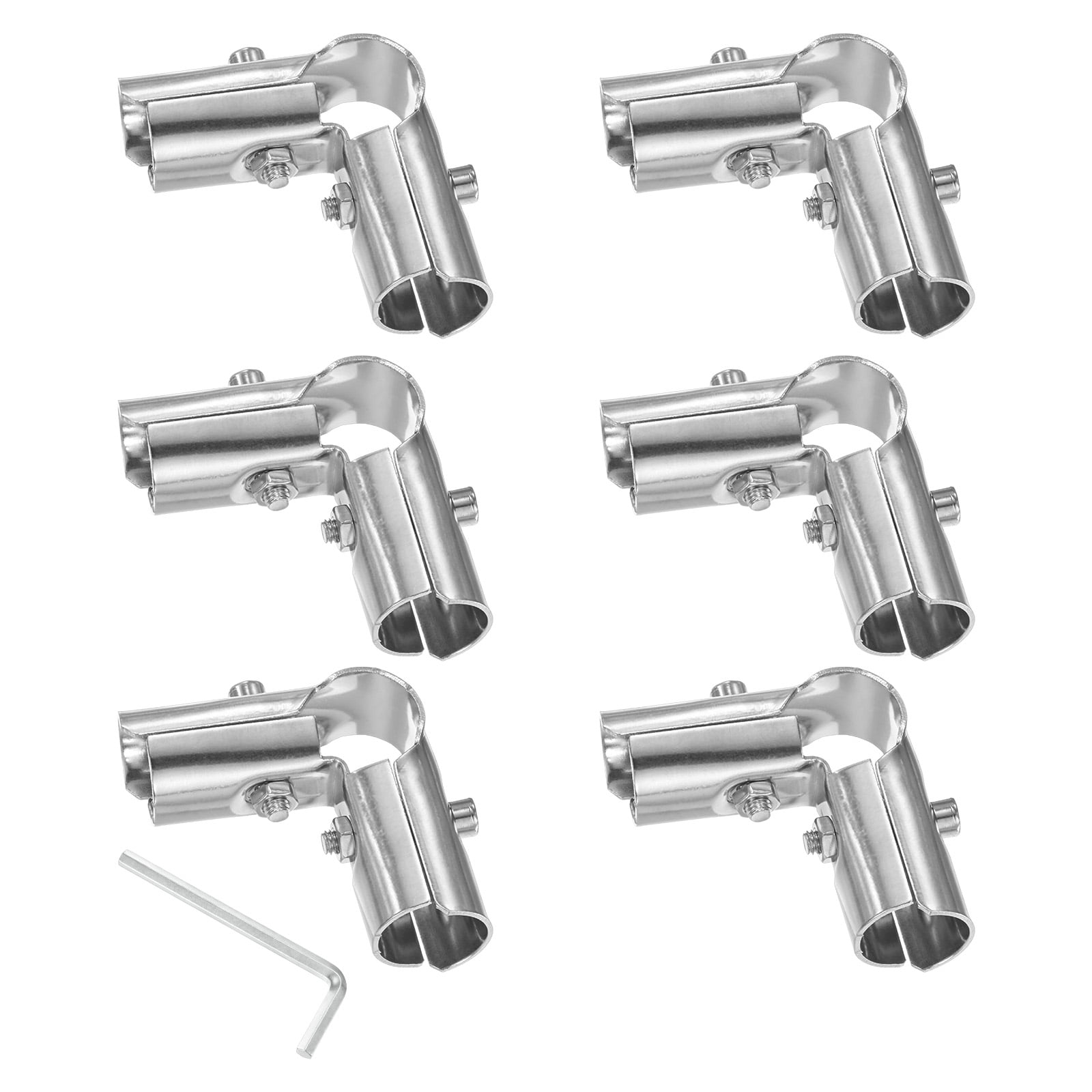 Uxcell 6-Pack Structural Pipe Connector, 90 Degree 3 Way Pipe Clamp ...