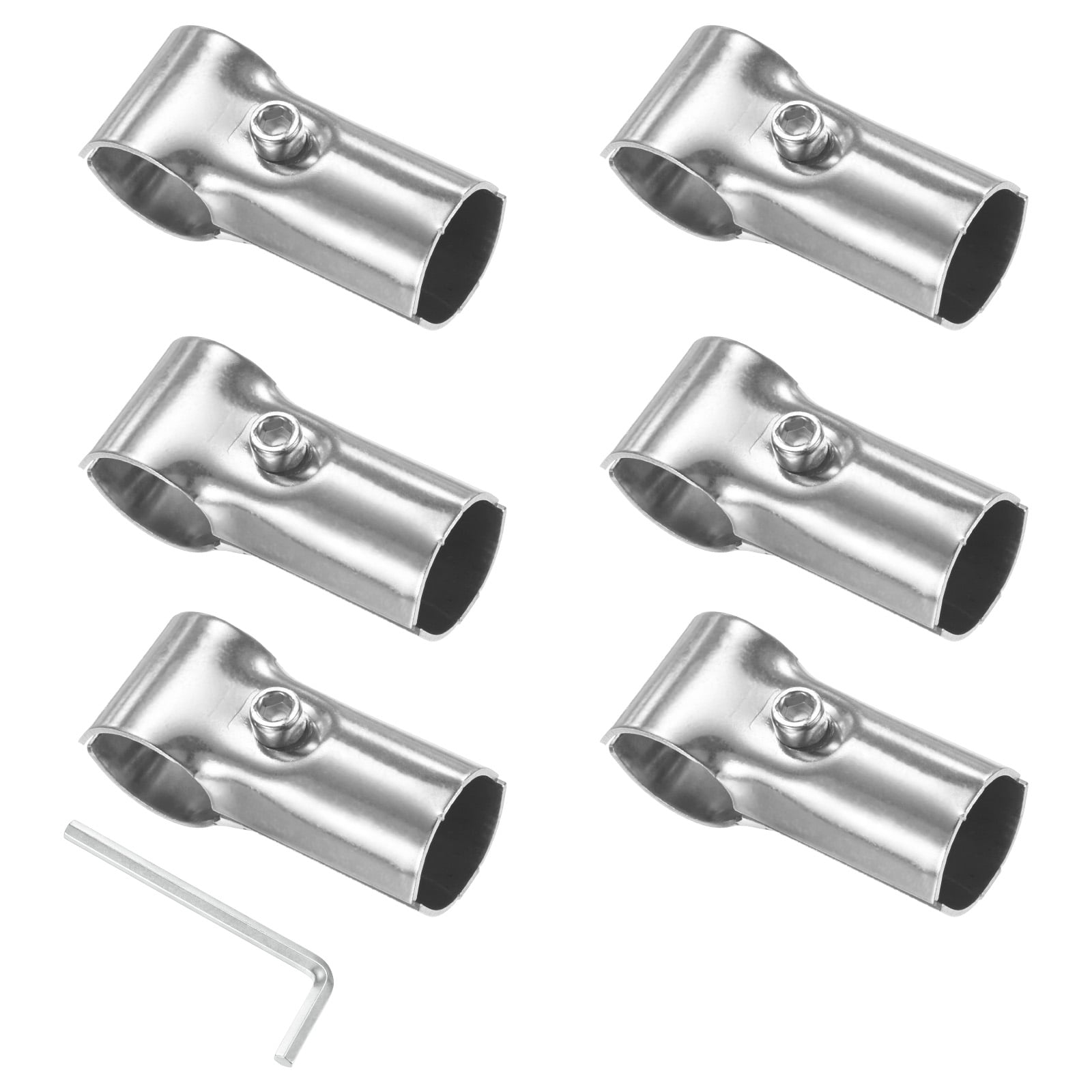 Uxcell 6-Pack Structural Pipe Connector, T Clamps Stainless Steel Pipe ...