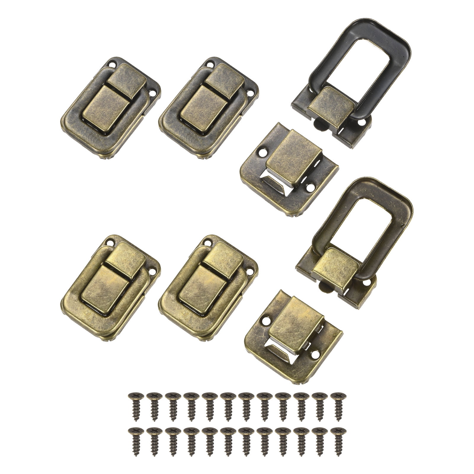 Uxcell 6-Pack Toggle Catch Latch Lock, 1.89 x 1.26 In Metal Hasp ...