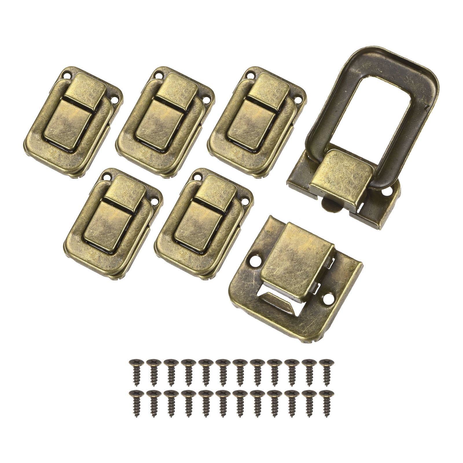 Uxcell 6-Pack Toggle Catch Latch Lock, 1.89 x 1.26 In Metal Hasp ...