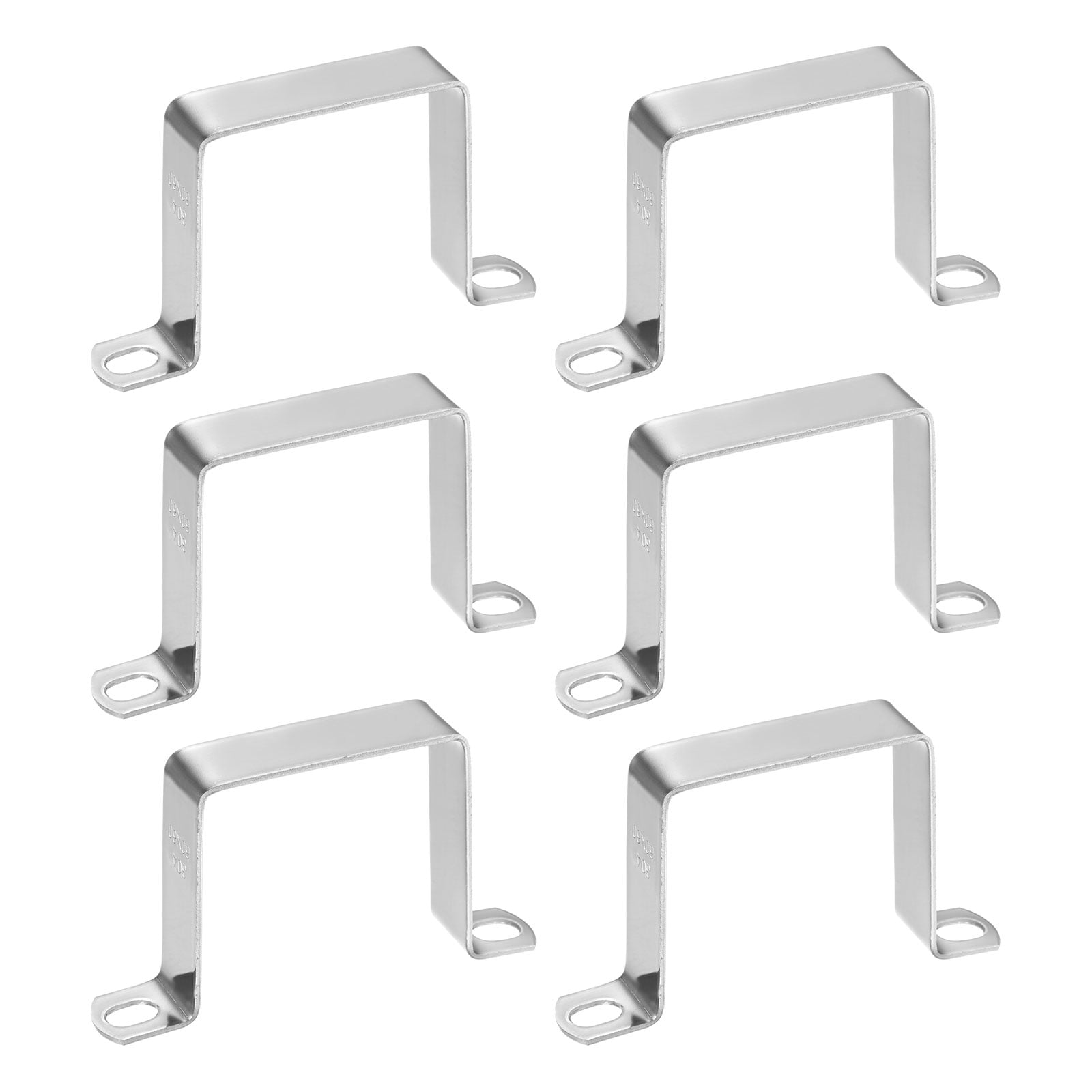 Uxcell 6-Pack U Shaped Connector Bracket, 60x60mm 304 Stainless Steel ...