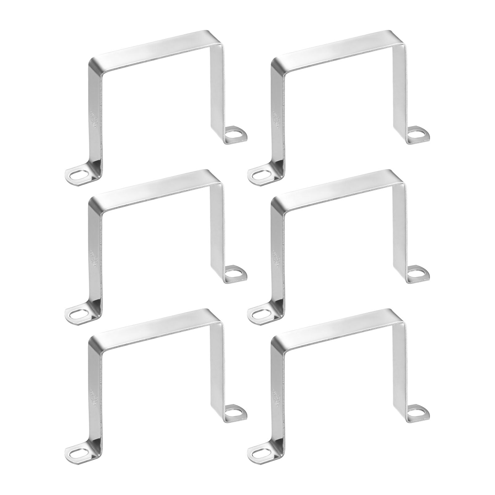 Uxcell 6-Pack U Shaped Connector Bracket, 80x80mm 304 Stainless Steel ...