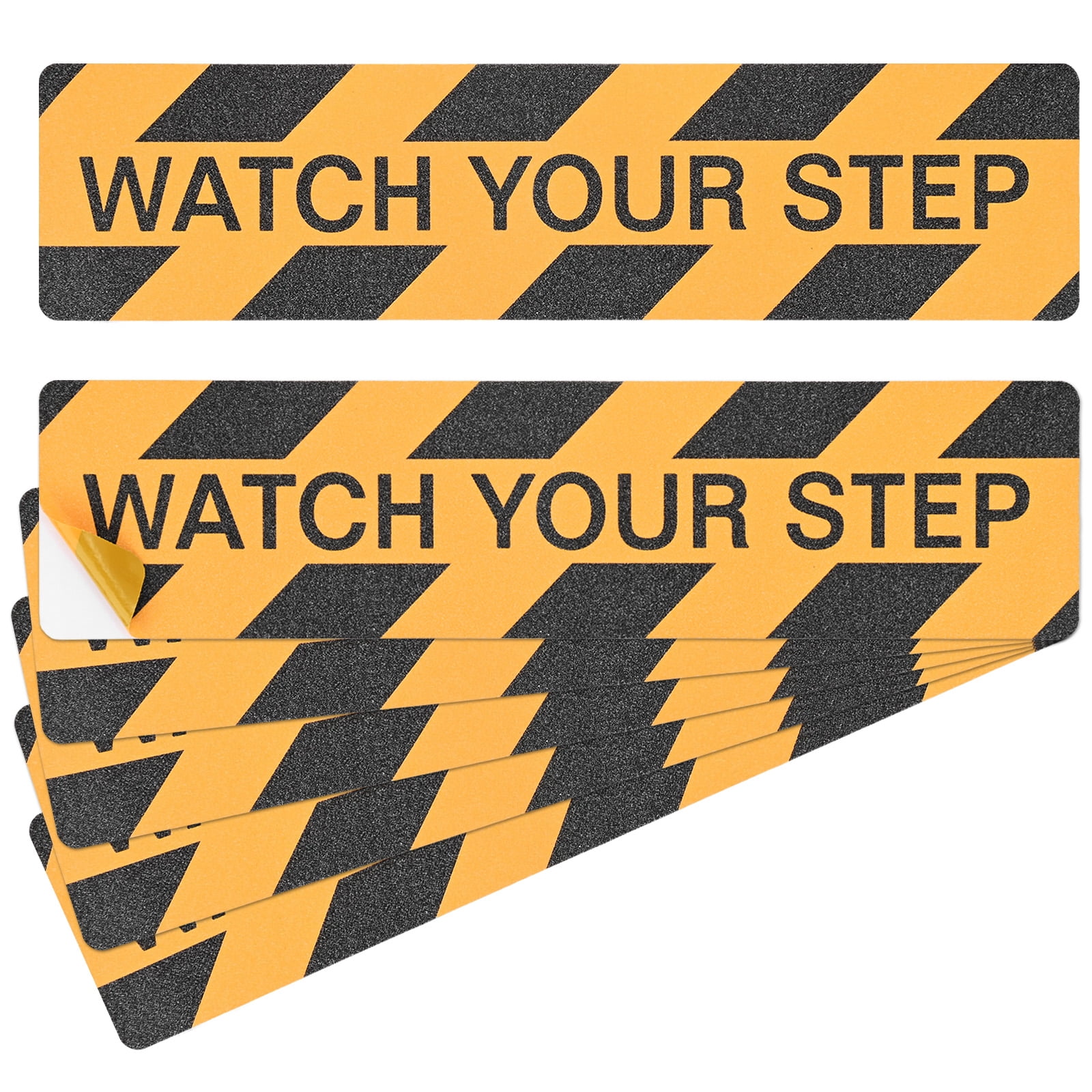 Uxcell 6-Pack WATCH YOUR STEP Floor Decals Stickers 6 x 24 Inch Watch ...