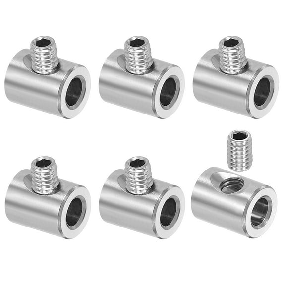 Uxcell 6 Pack Wire Rope Clips, 4mm ID 8mm OD Single Hole Lock Cable ...
