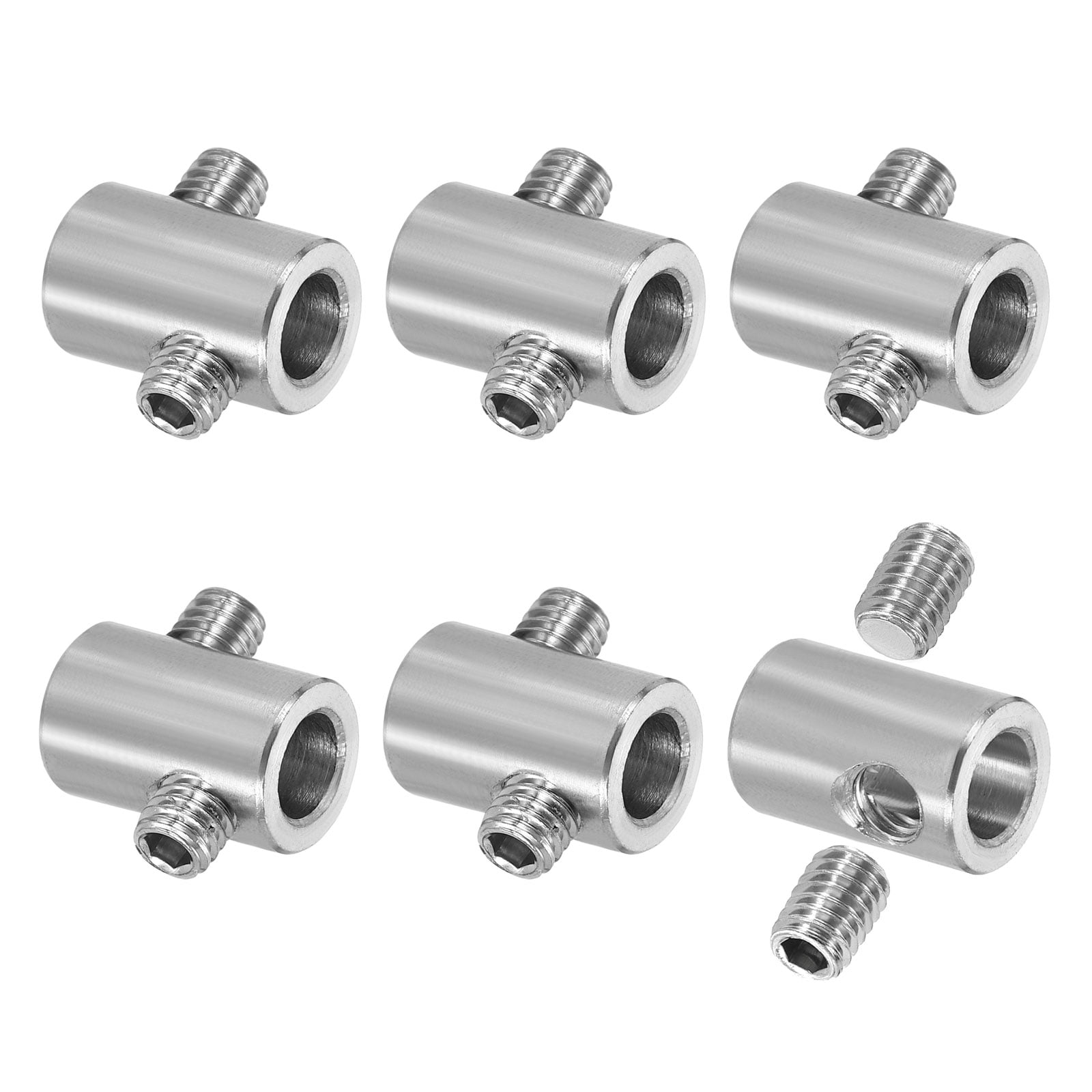 Uxcell 6 Pack Wire Rope Clips, 7mm ID 12mm OD Double Holes Lock Cable ...