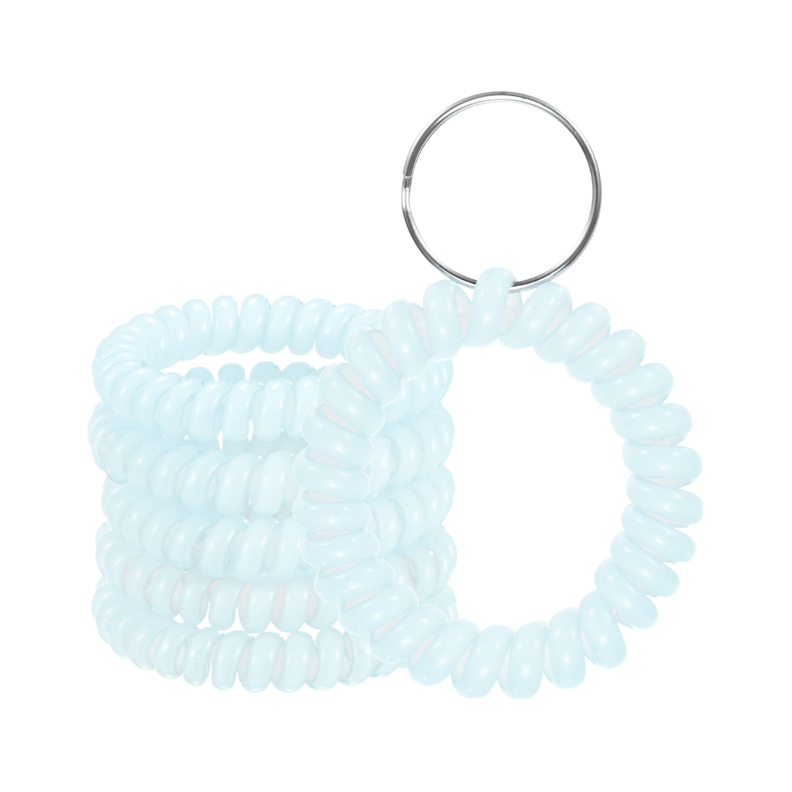 Uxcell 6-Pack Wrist Coil Keychain Wristlet, 2 Inch Plastic Spiral ...