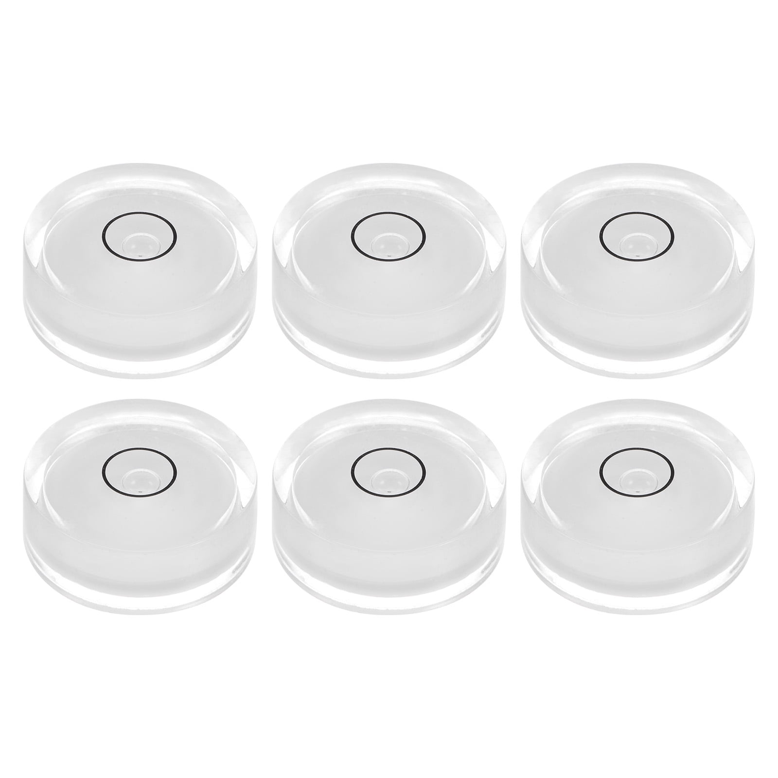 Uxcell 6 Packs Round Bubble Level 32x12mm Mini Circular Bullseye Spirit ...