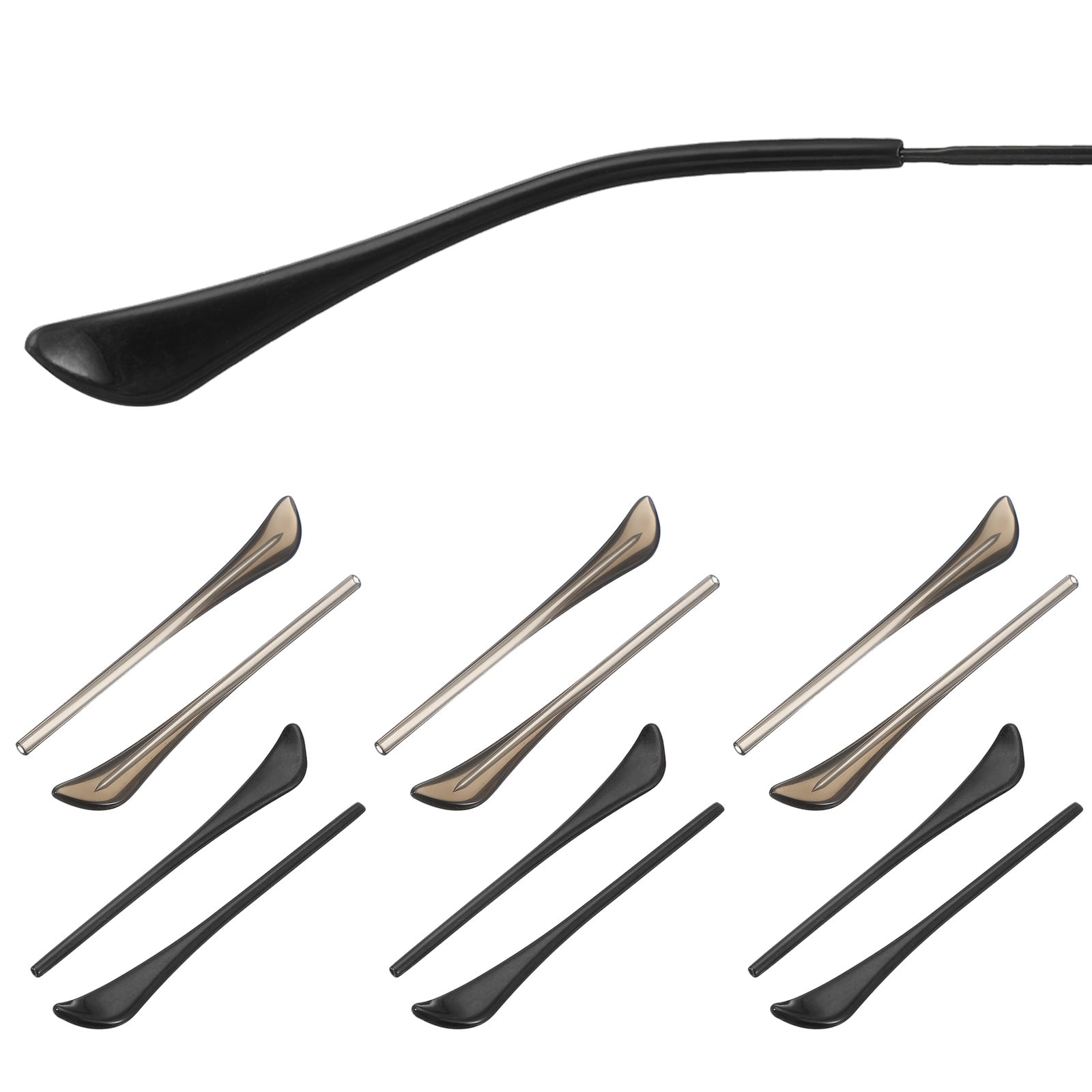 Uxcell 6 Pairs Eye Glass Replacement Temples, Plastic Anti-Slip ...
