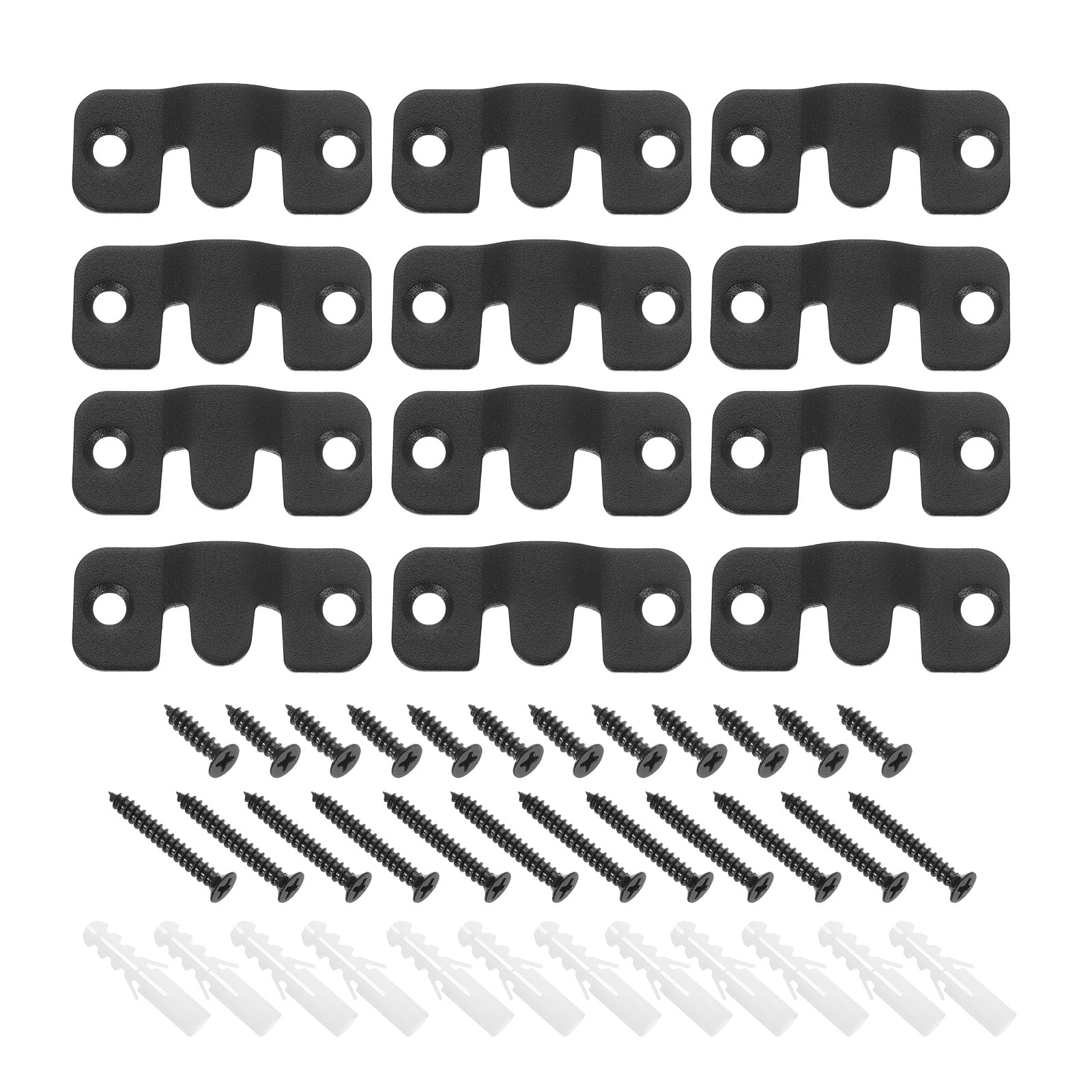 Uxcell 6 Pairs Flush Mount Bracket, 44 x 19mm Heavy Duty Picture Hanger ...