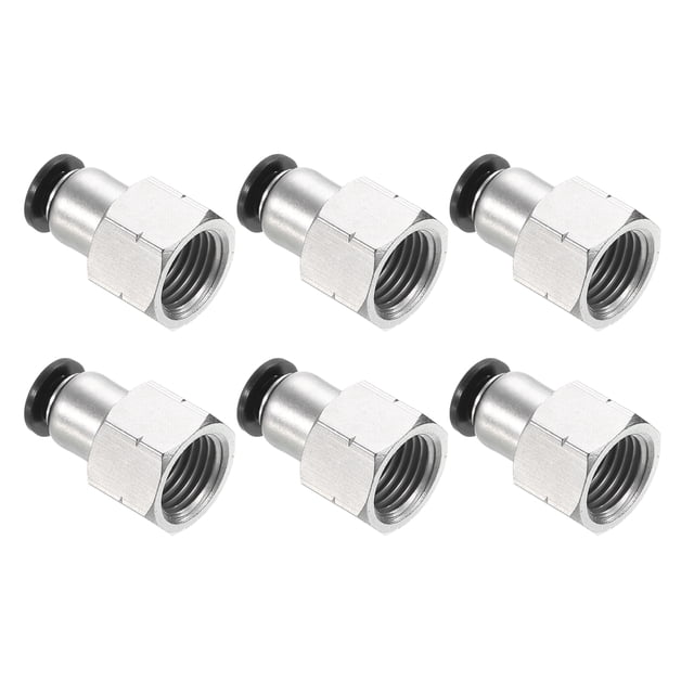 Uxcell 6 Pcs 1/4 Inch OD Tube to 1/4 Inch NPT Female Thread Push to ...