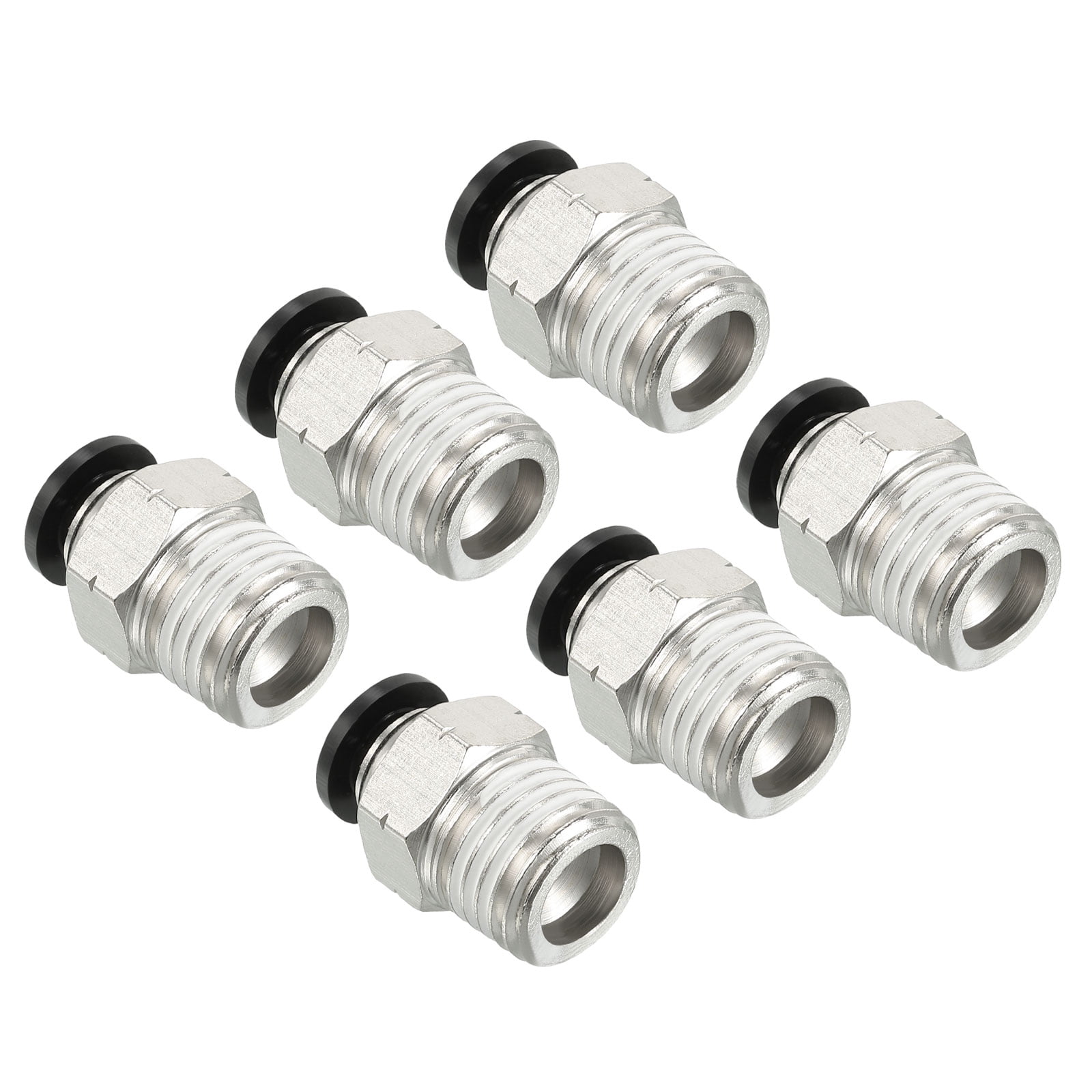 Uxcell 6 Pcs 1/4 Inch OD Tube to 1/4 Inch NPT Male Thread Push to ...