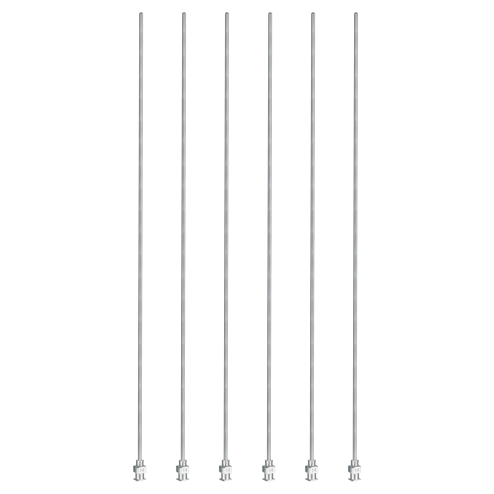 Uxcell 6 Pcs 14G 10 Inch Blunt Tip Dispensing Needle with Lure Lock for ...