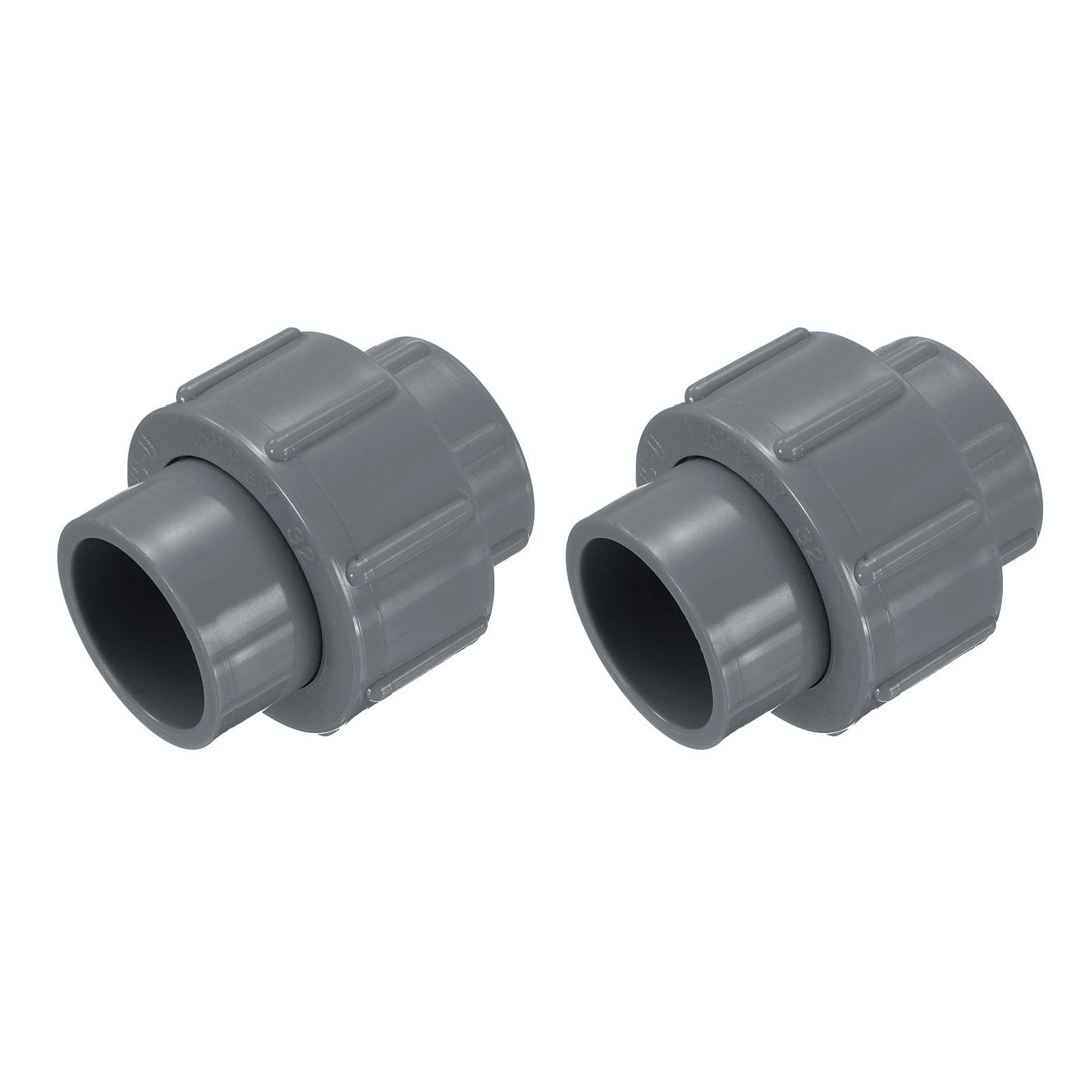 Uxcell 2 Pcs 1" Union PVC Coupling Pipe Fitting (Socket x Socket) PVC ...