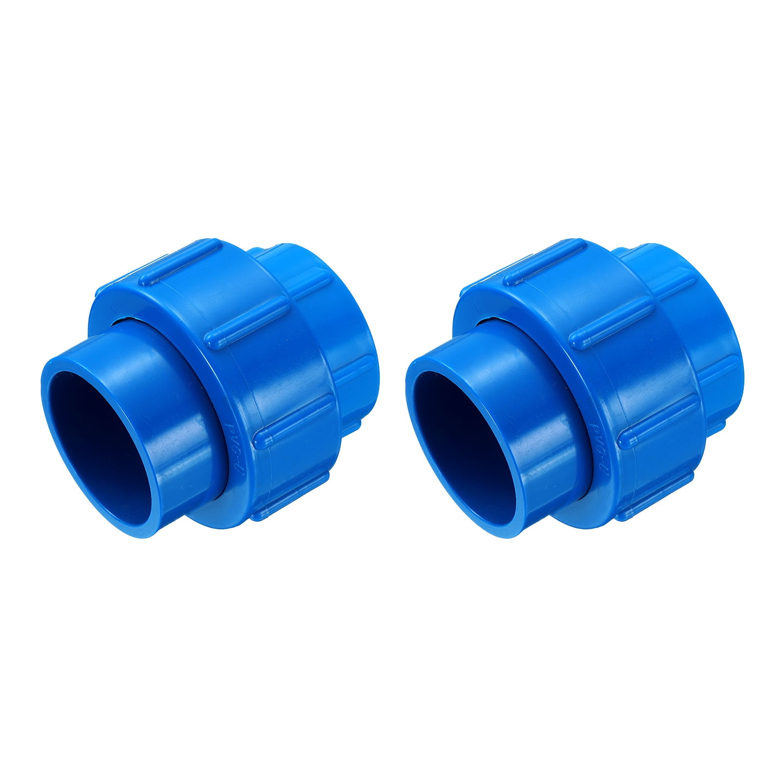 Uxcell 2 Pcs 1.2" Union PVC Coupling Pipe Fitting (Socket x Socket) PVC ...