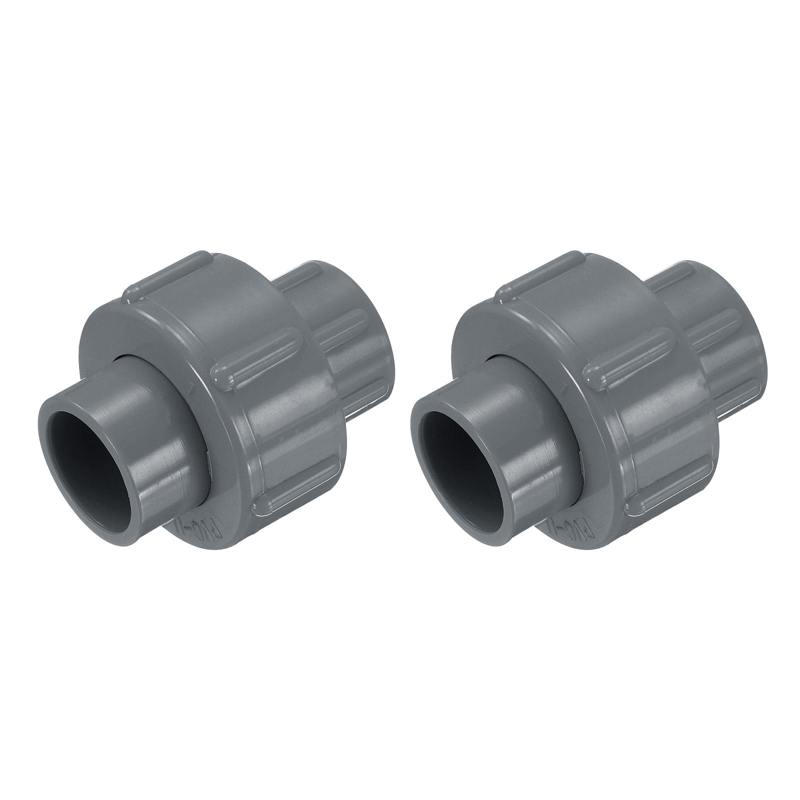 Uxcell 2 Pcs 1/2" Union PVC Coupling Pipe Fitting (Socket x Socket) PVC ...