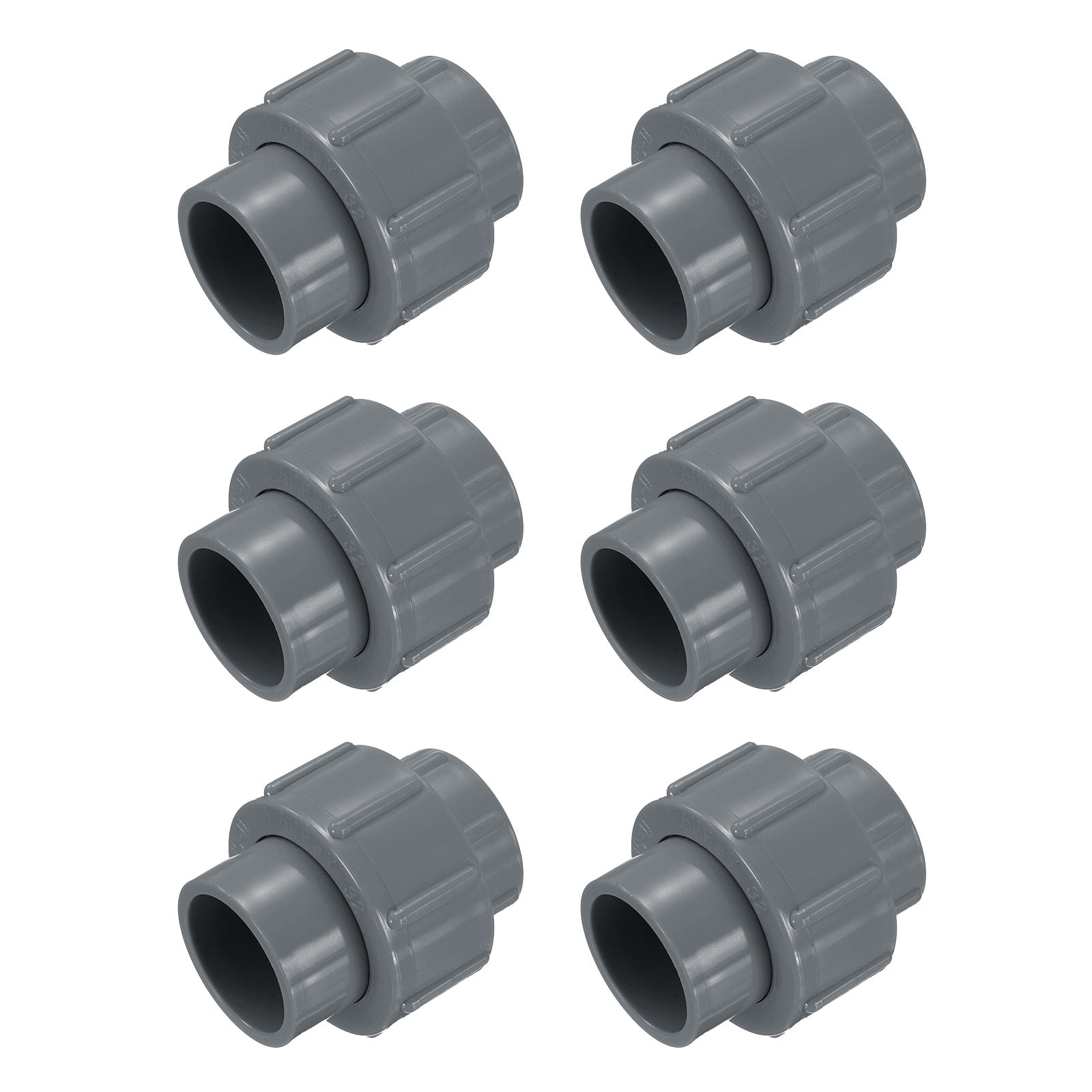 Uxcell 6Pcs 1" Union Coupling Pipe Fitting (Socket x Socket) Slip Union ...