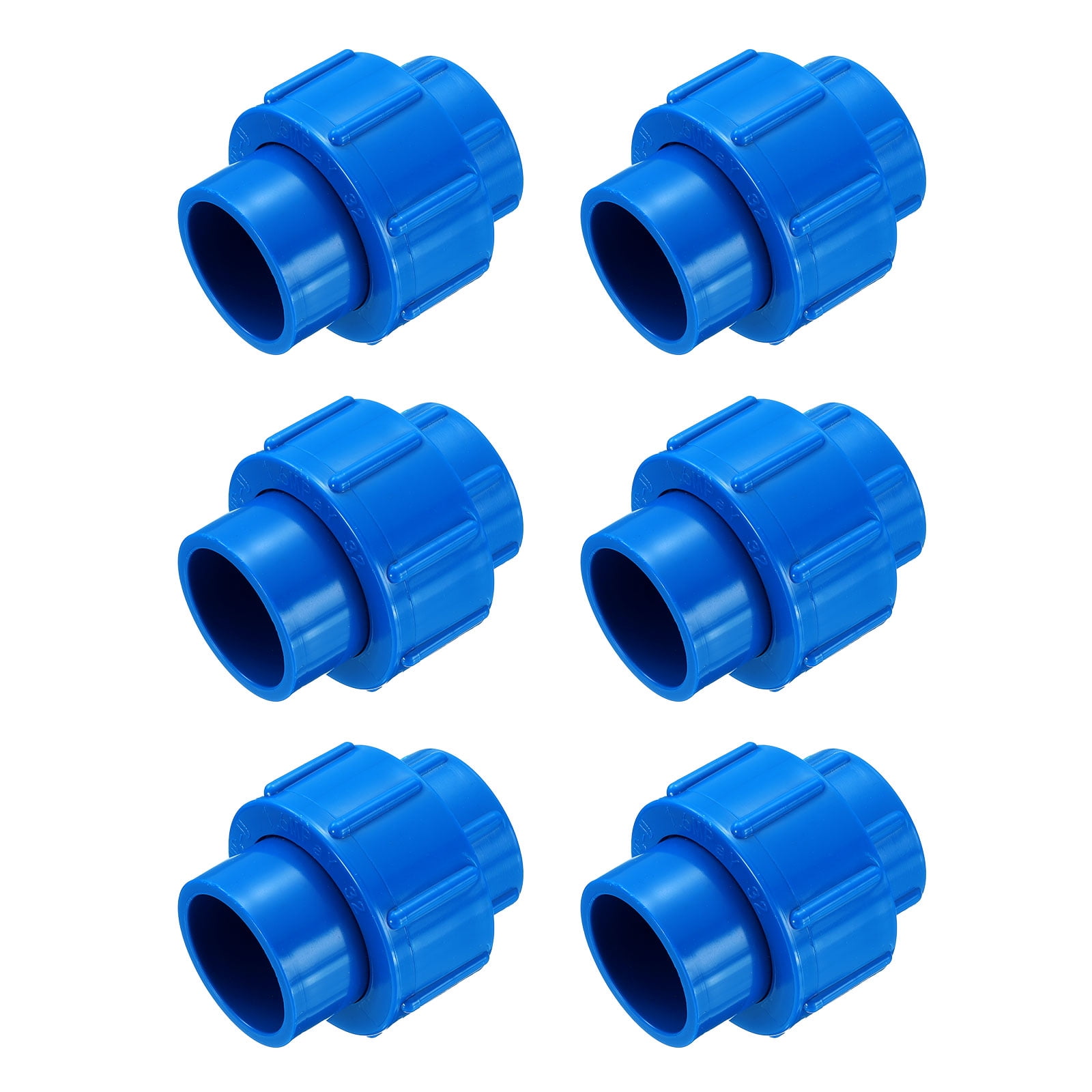 Uxcell 6 Pcs 1" Union PVC Coupling Pipe Fitting (Socket x Socket) PVC ...