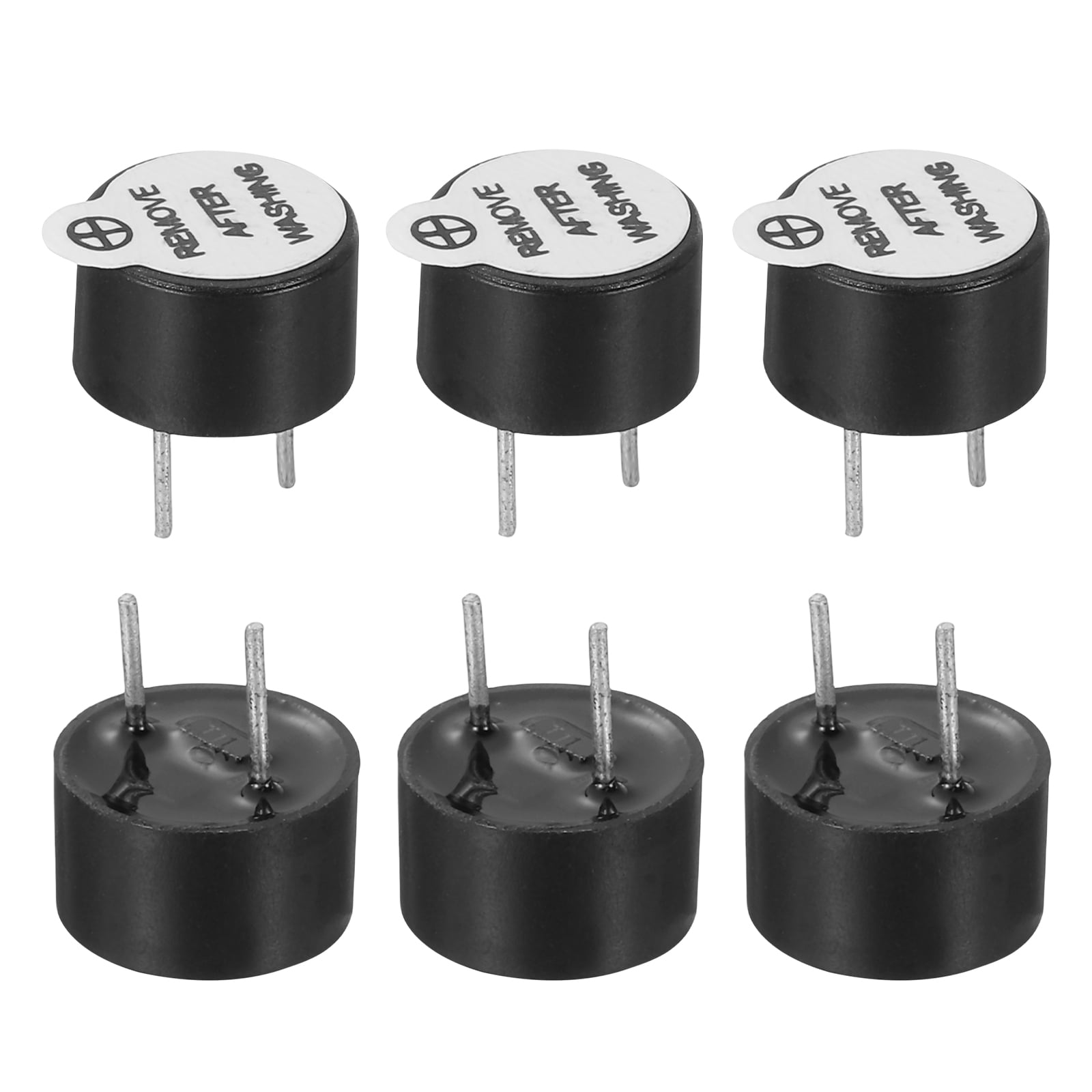 Uxcell 6 Pcs Active Buzzer DC 12V 9x5.5mm 5mm Pitch Electric Tone ...